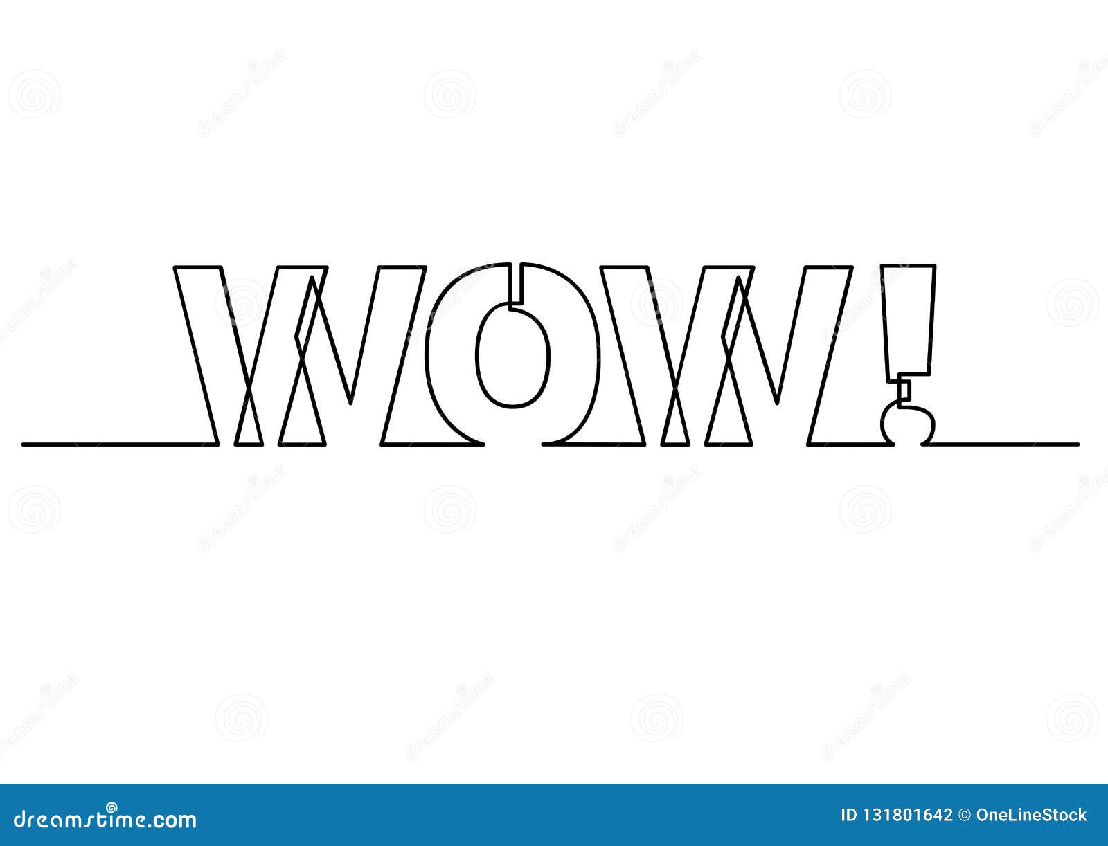 Un Dessin Au Trait D'expression - Wouah Illustration de Vecteur ...