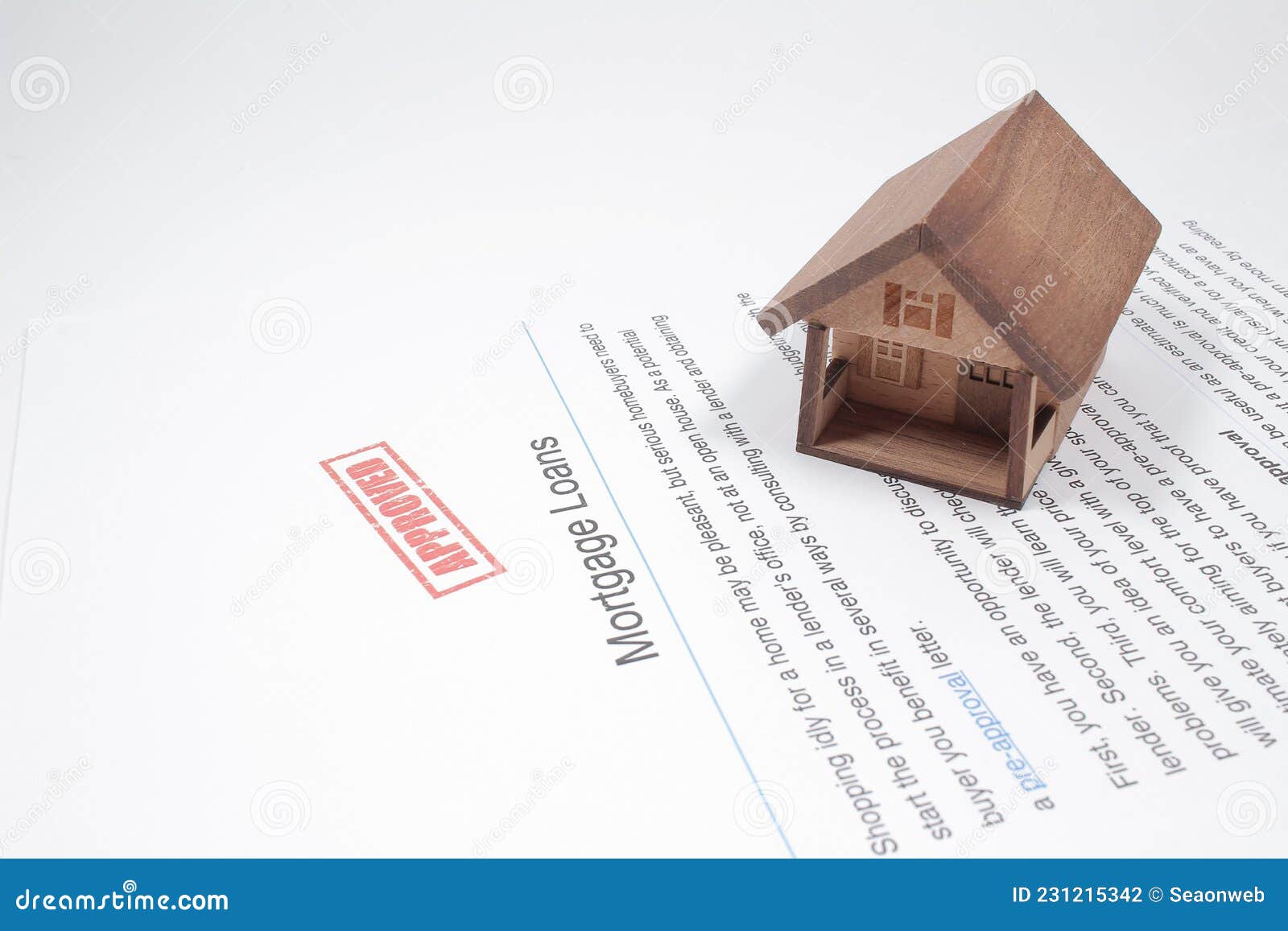 Un Document Et Un Document De La Maison. Concept Immobilier Photo stock ...