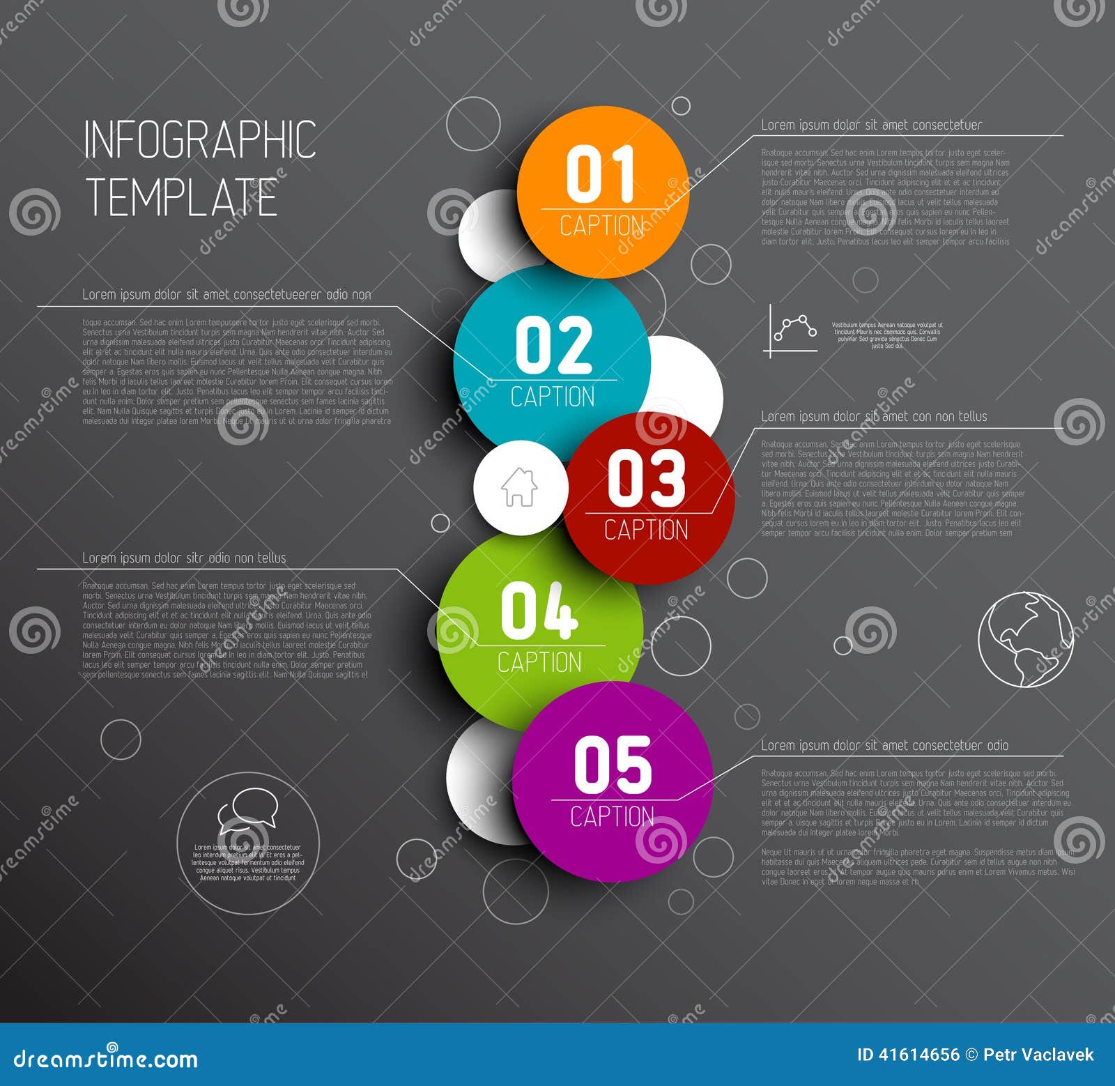 Un Dos Tres Cuatro Cinco - Iconos Del Progreso Del Vector Para Cinco ...