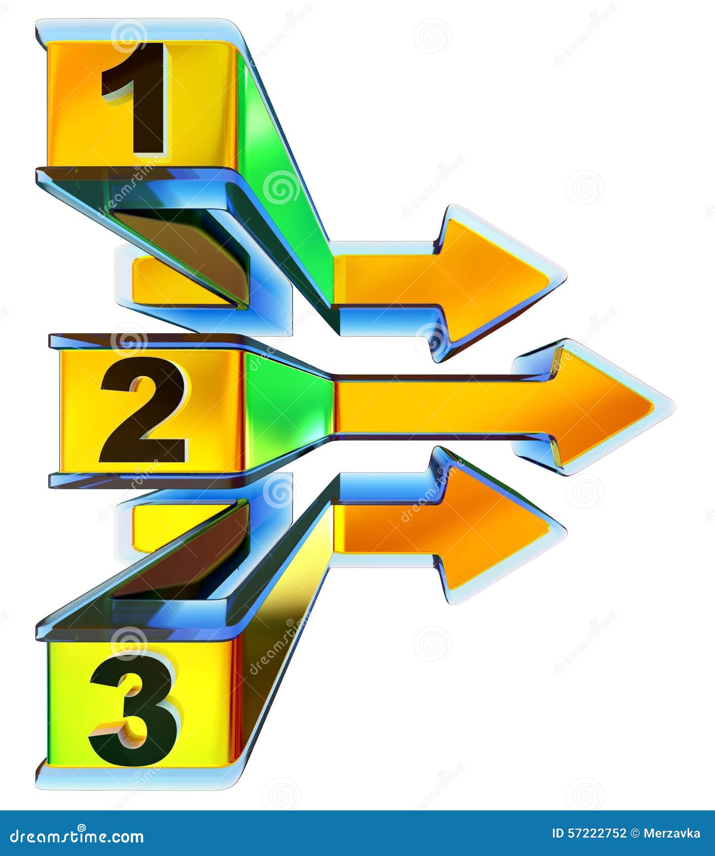 Un Dos Tres - Progreso Del Símbolo Para Tres Pasos De Progresión Stock ...