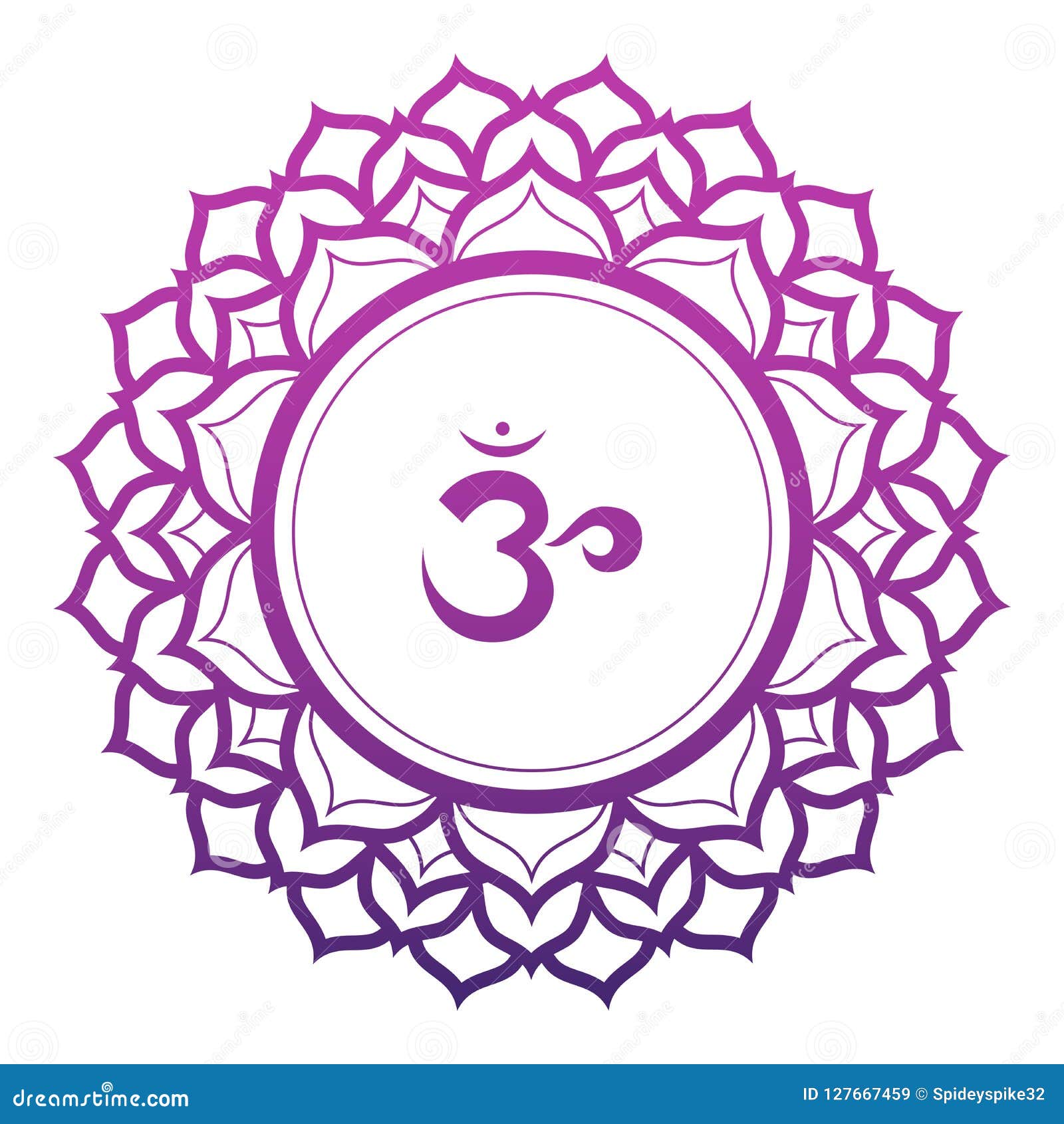 Un Ejemplo Del Vector De Chakra De La Corona Stock de ilustración ...