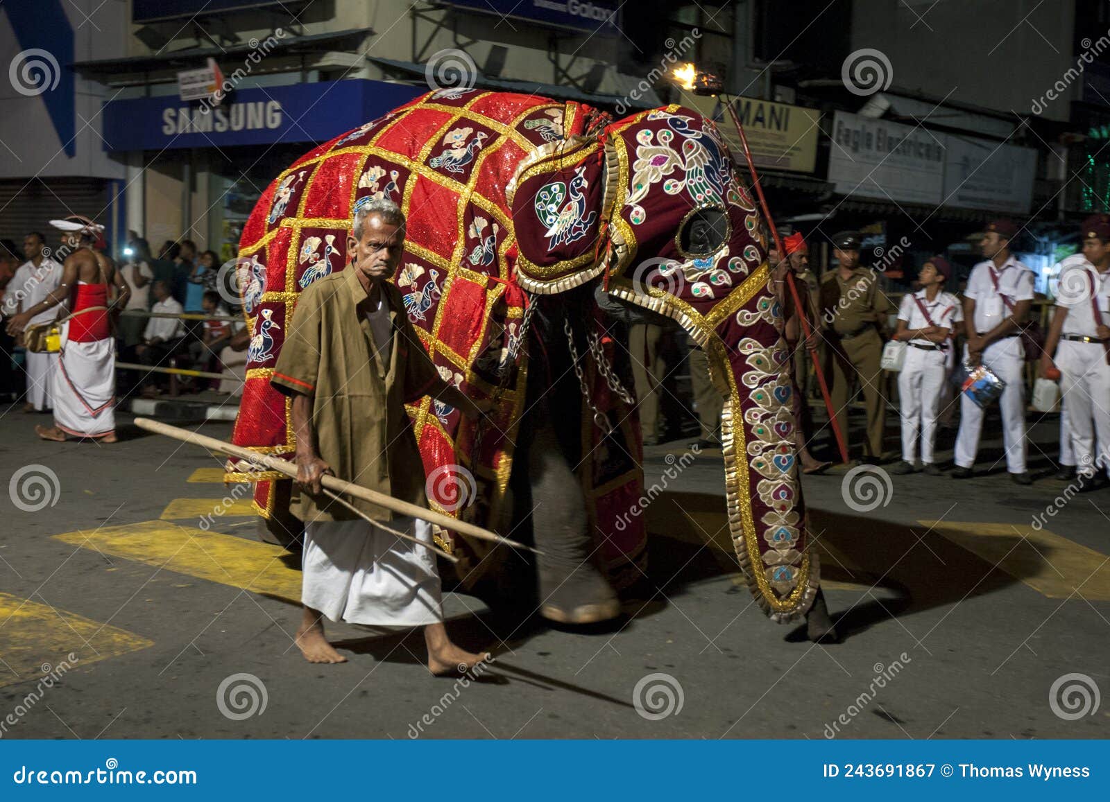 Un Elefante Ceremonial Desfilando Durante La Esala Perahera. Fotografía ... Un Elefante Ceremonial Desfilando Durante La Esala Perahera. Fotografía ...