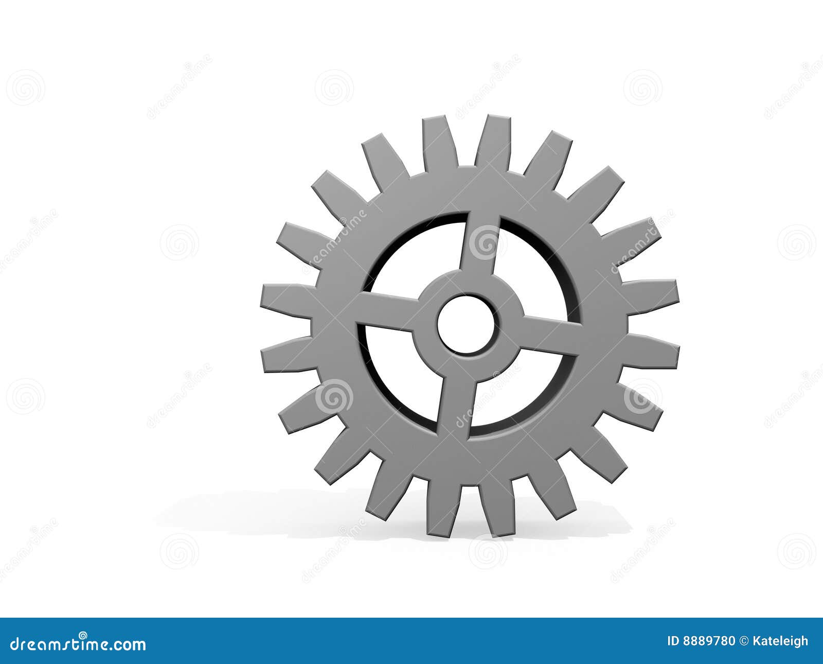 Un engranaje en blanco stock de ilustración. Ilustración de blanco ...