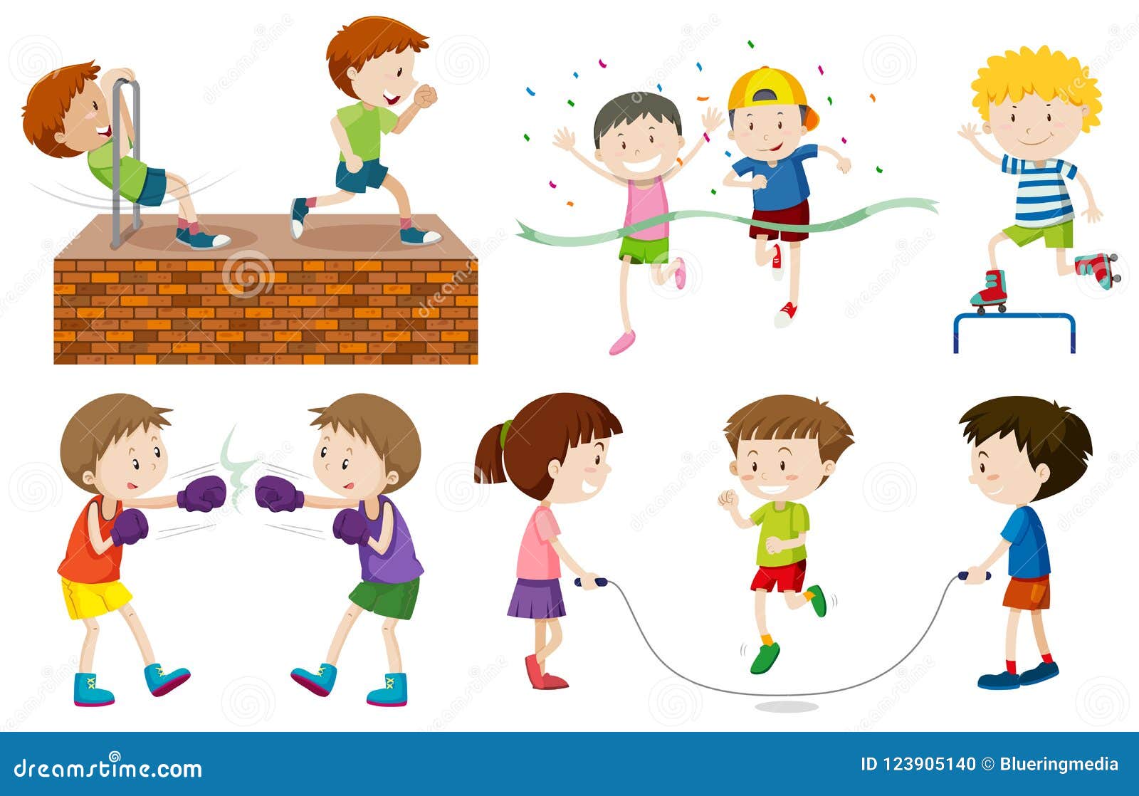 Un Ensemble D'activités D'enfants Illustration de Vecteur ...