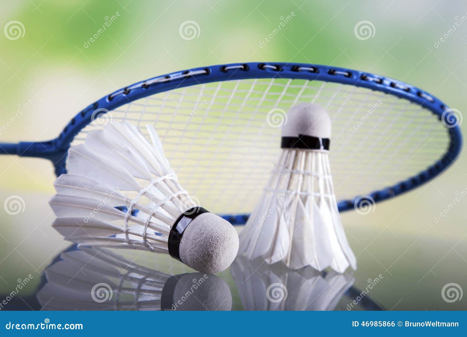 Un Ensemble De Badminton Palette Et Le Volant Photo stock - Image du ...