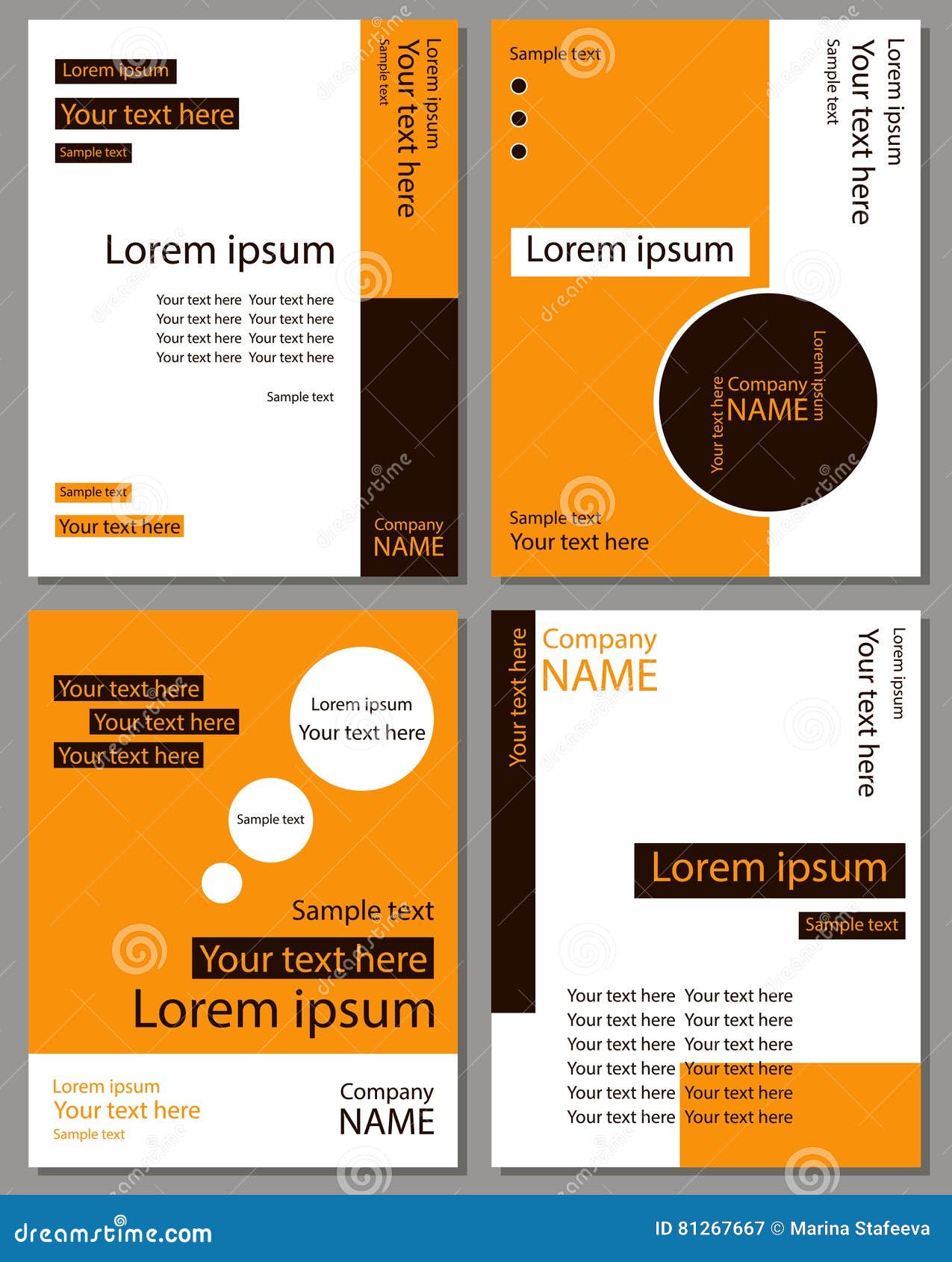 Un Ensemble De Cartes Pour Le Texte Illustration de Vecteur ...