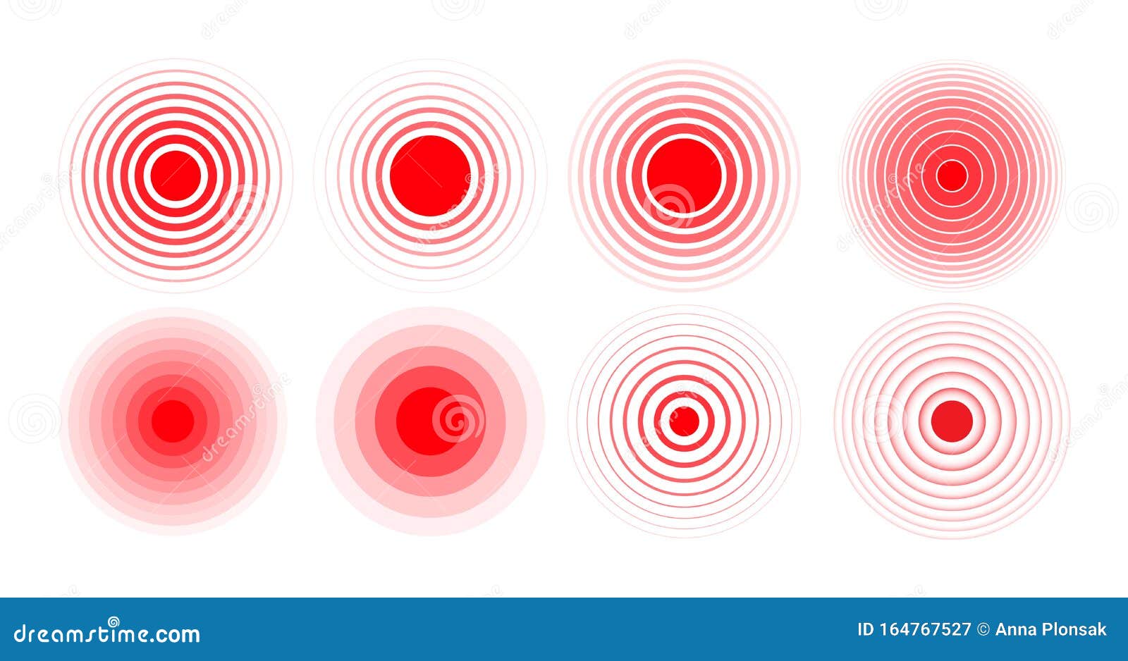 Un Ensemble De Cercles De Douleur Cercles De Douleur Cercles Rouges Le ...