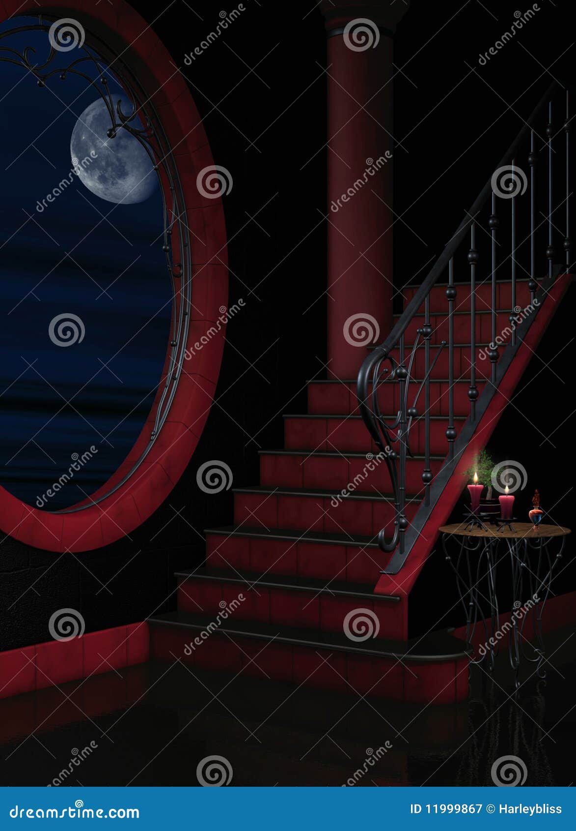 Un foyer vampy illustration stock. Illustration du bougie - 11999867