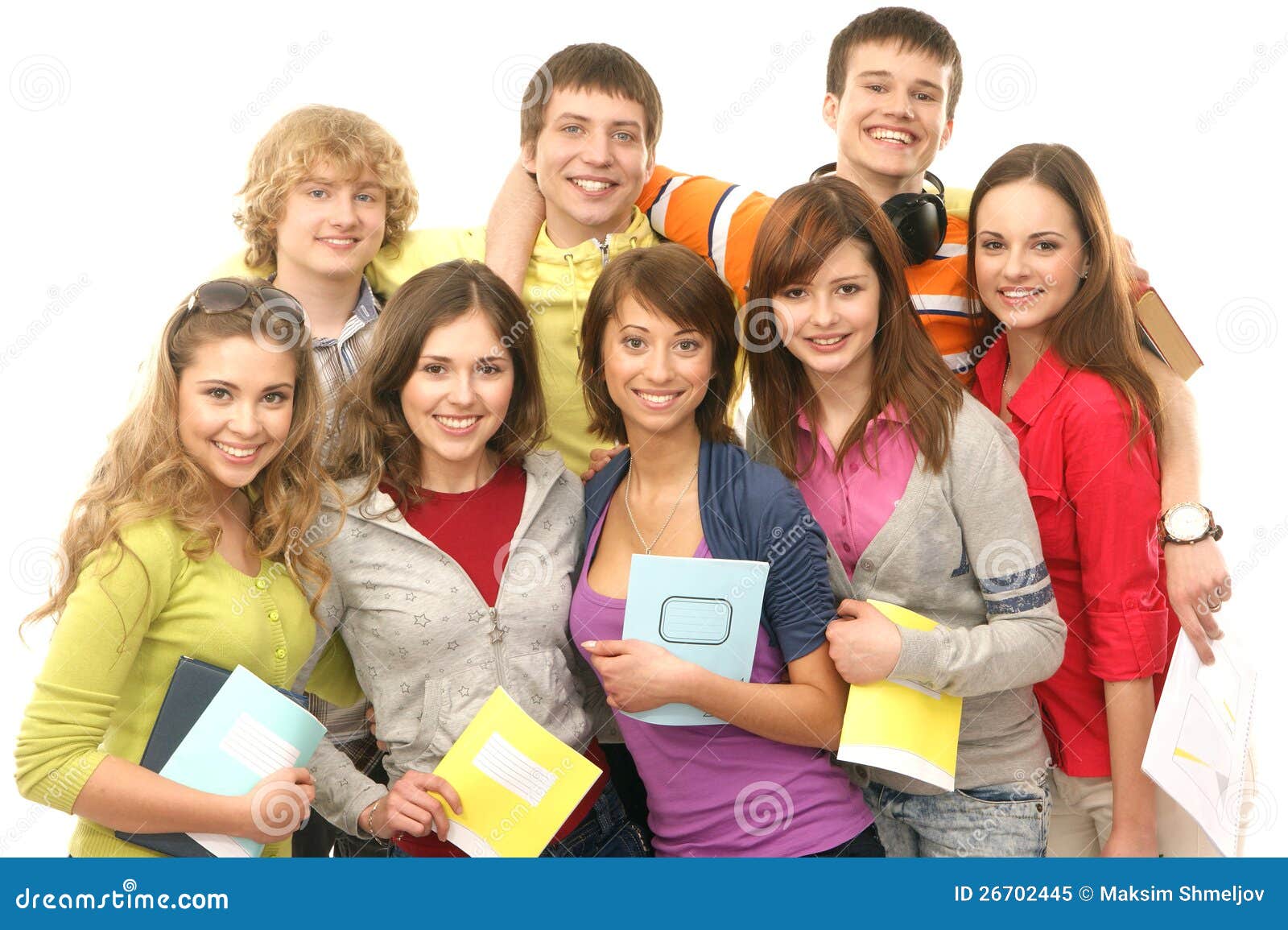 Un Gruppo Di Giovani Adolescenti Che Tengono I Taccuini Immagine Stock ... Un Gruppo Di Giovani Adolescenti Che Tengono I Taccuini Immagine Stock ...