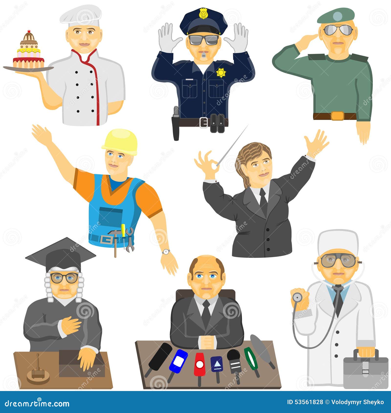 Un Gruppo Di Persone Delle Professioni Differenti in Situatio ...