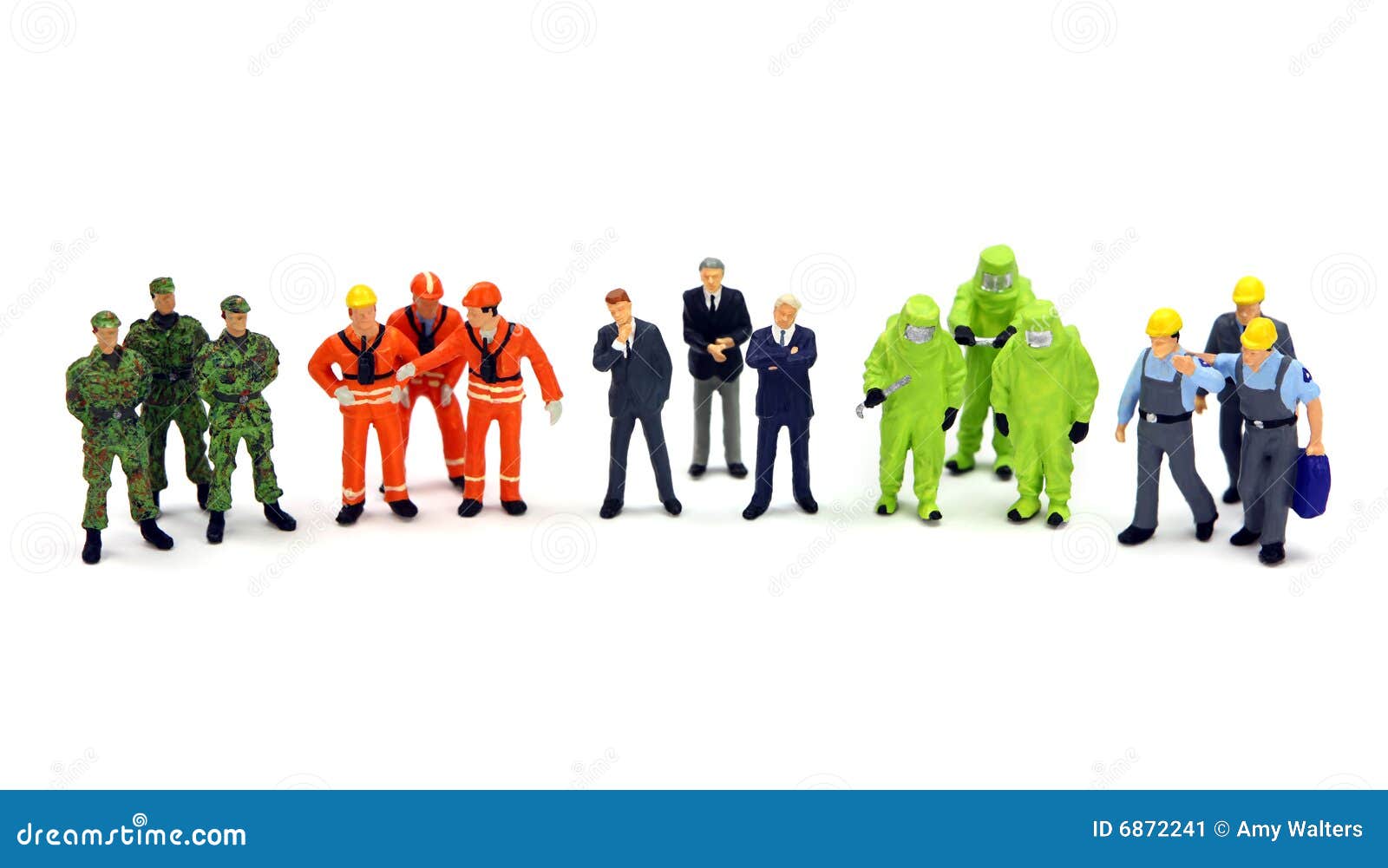 Un gruppo vario di operai immagine stock. Immagine di macro - 6872241