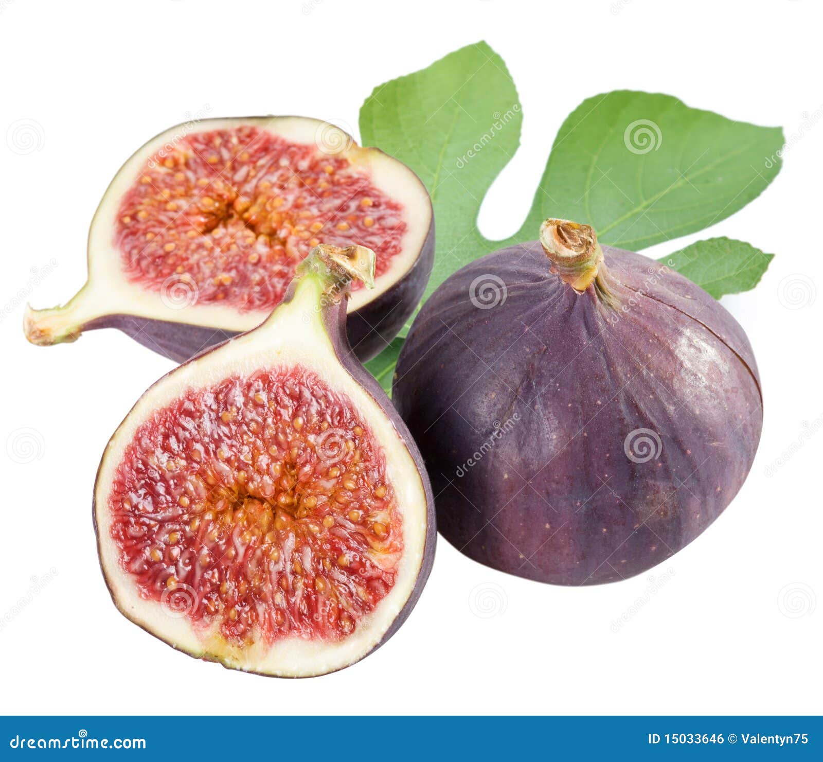 Un higo y fig. cortada. foto de archivo. Imagen de medio - 15033646