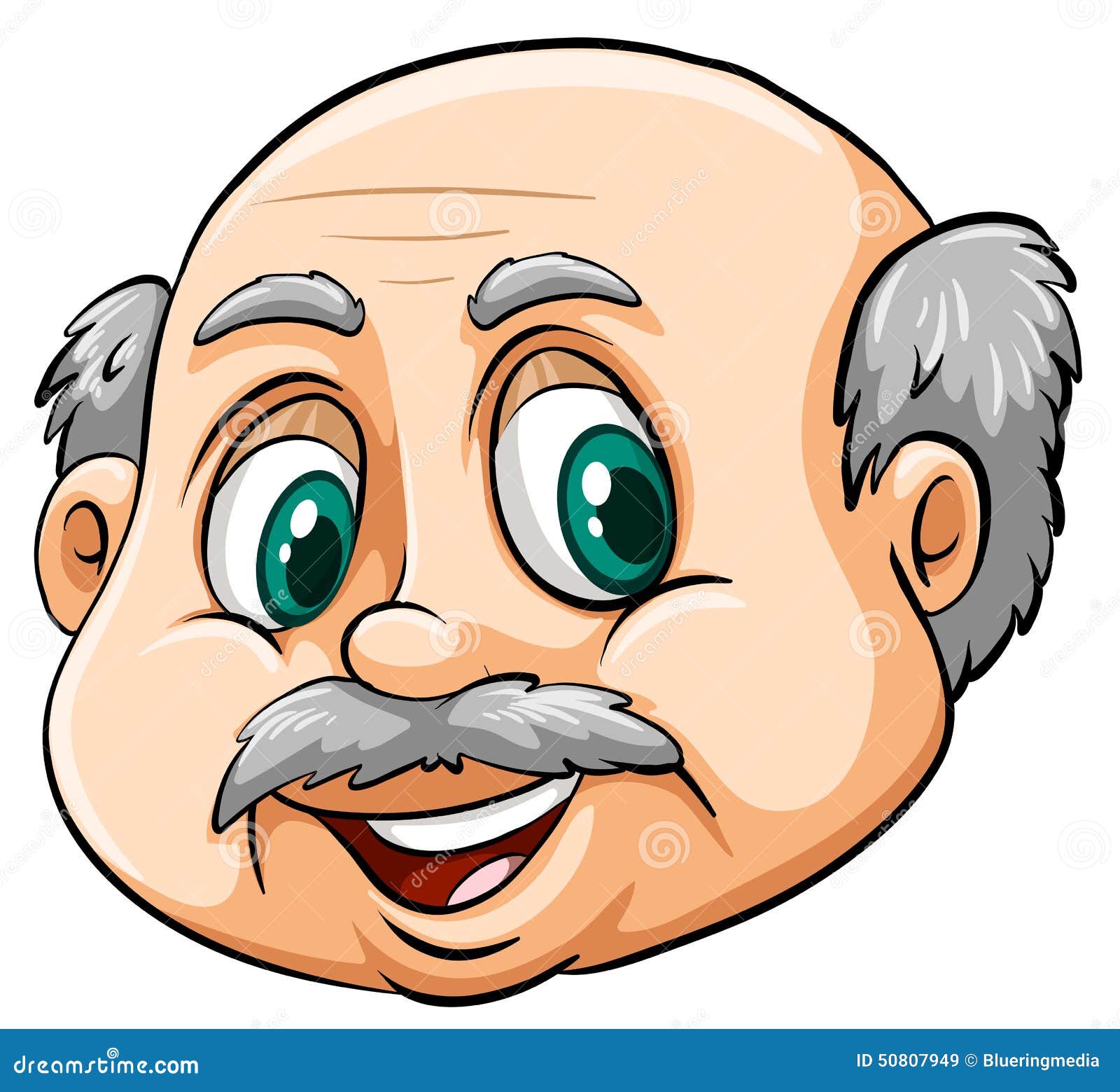 Un hombre calvo ilustración del vector. Ilustración de barba - 50807949