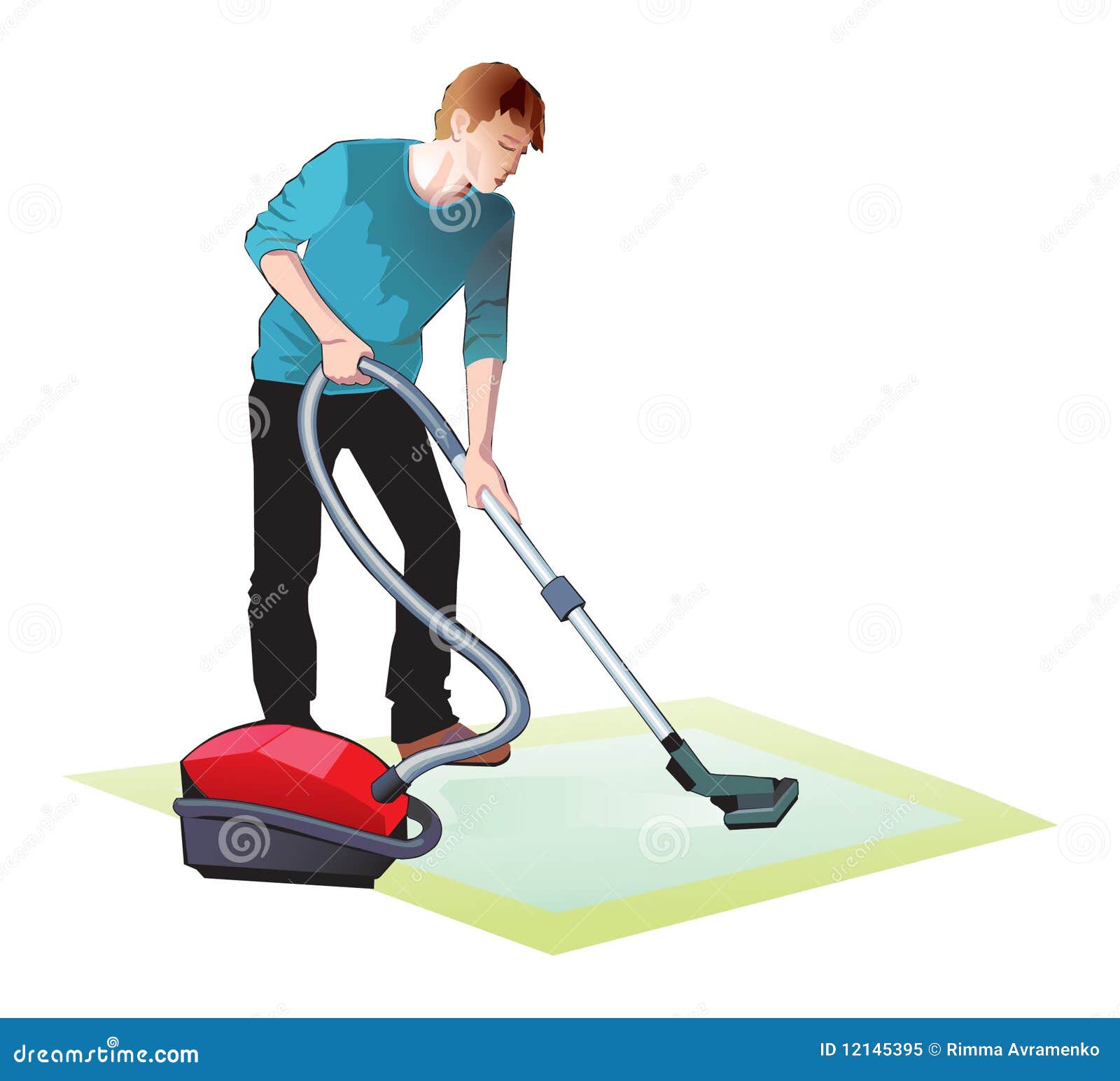 Un hombre más limpio ilustración del vector. Ilustración de oficina ...