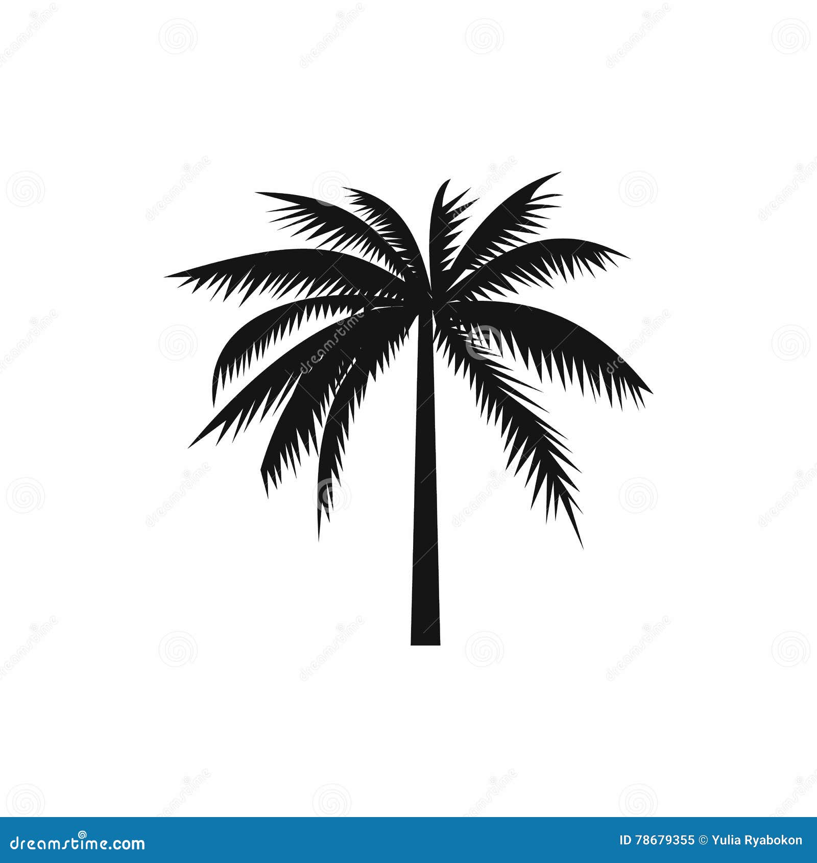 Un'icona Della Palma, Stile Semplice Illustrazione Vettoriale ...