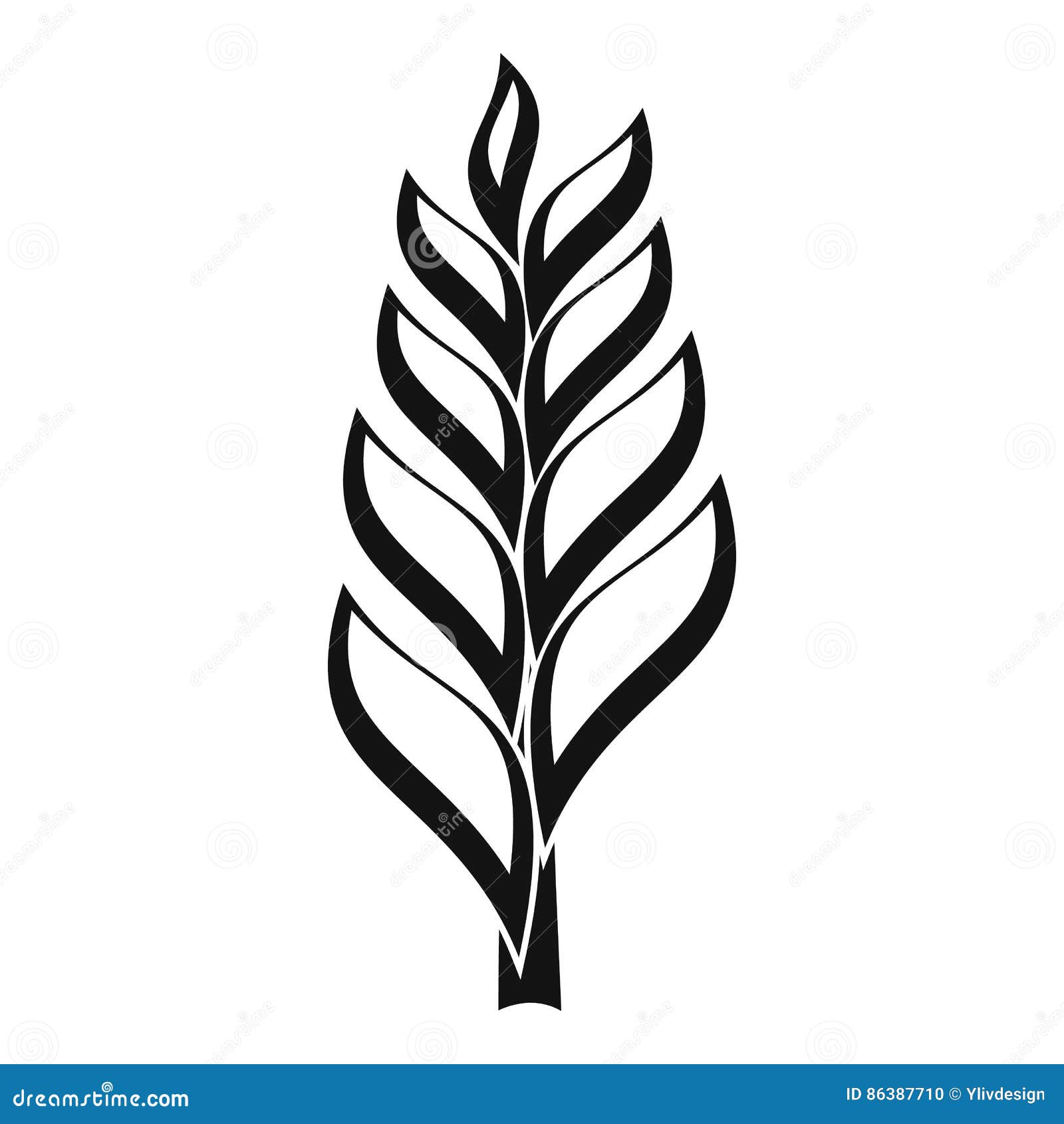 Un Icono De La Espiga, Estilo Simple Ilustración del Vector ...