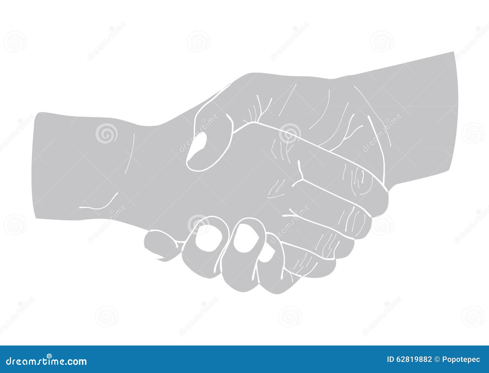 Un'illustrazione Di Due Mani Stringere Illustrazione Vettoriale ...