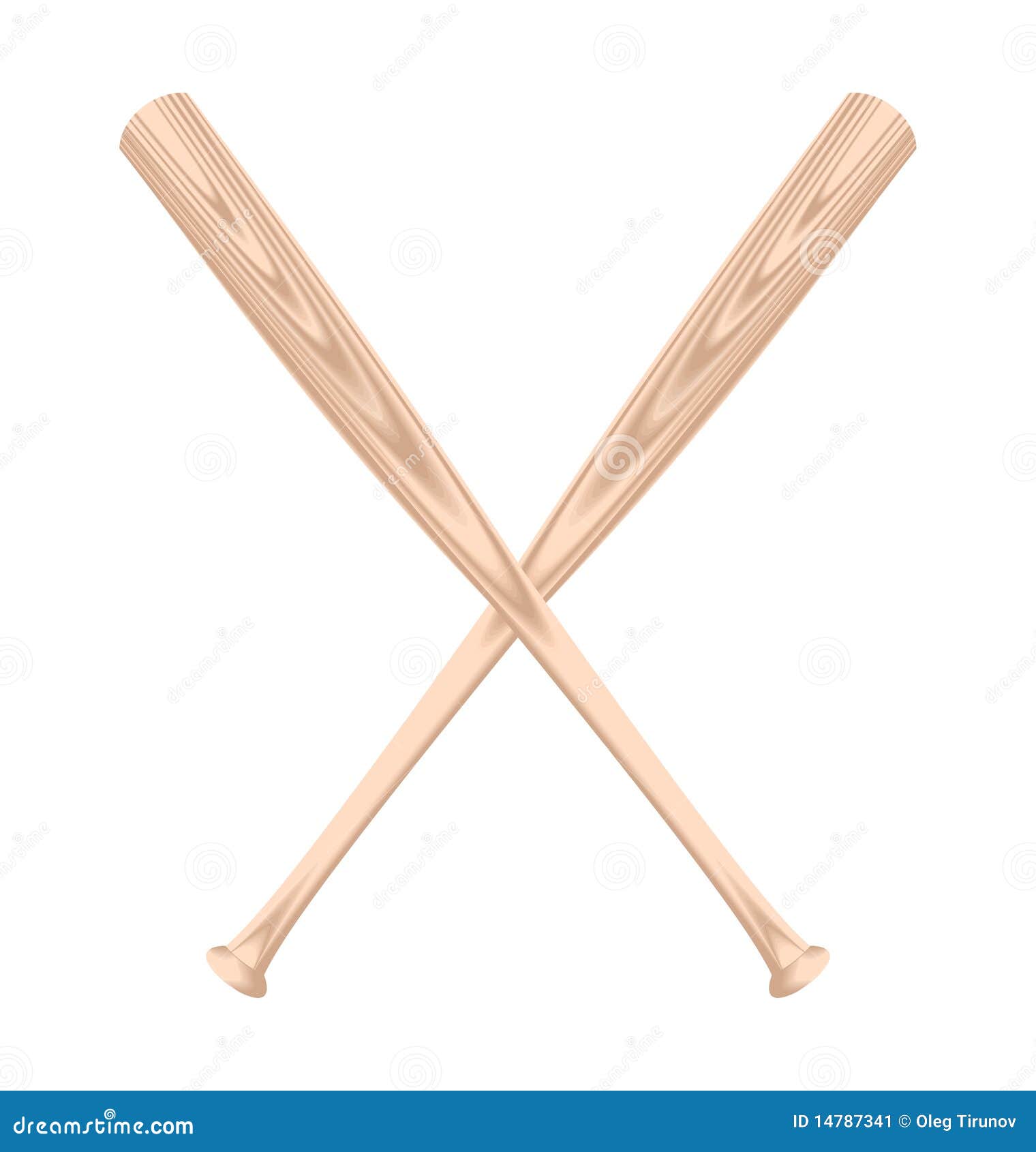 Un'illustrazione Realistica Della Mazza Da Baseball Due Illustrazione ...