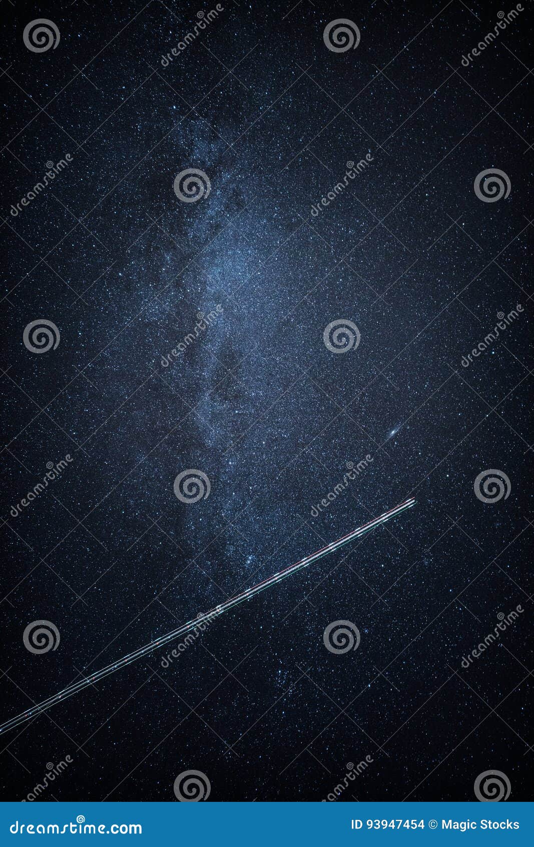 Un Incrocio Piano La Galassia Fotografia Stock - Immagine di scuro ...