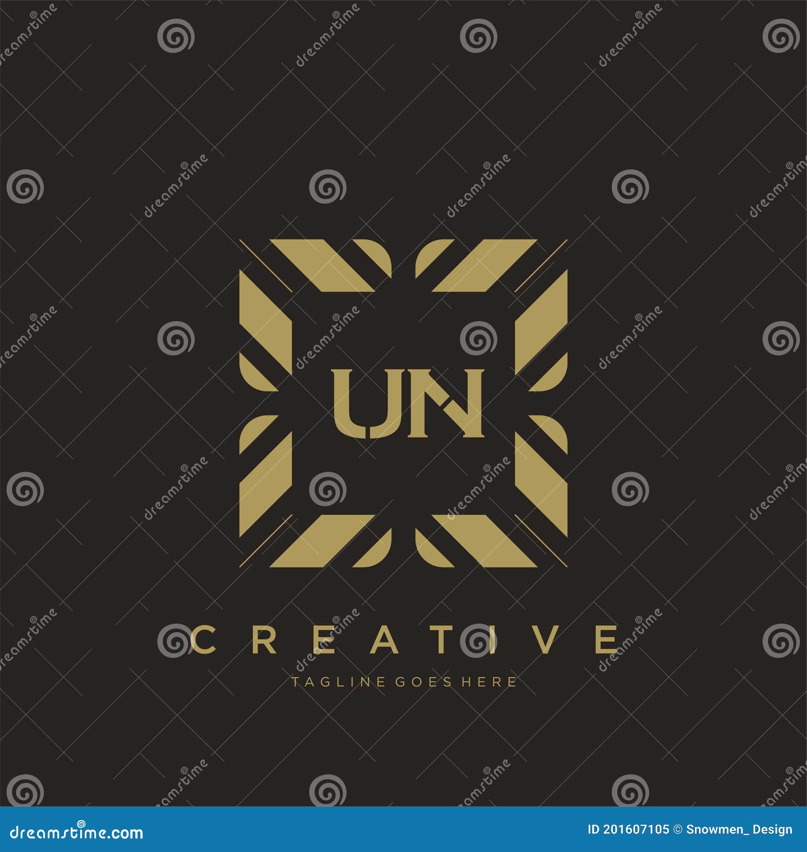 UN Initial Letter Luxury Ornament Monogram Logo Template Vector Stock ...