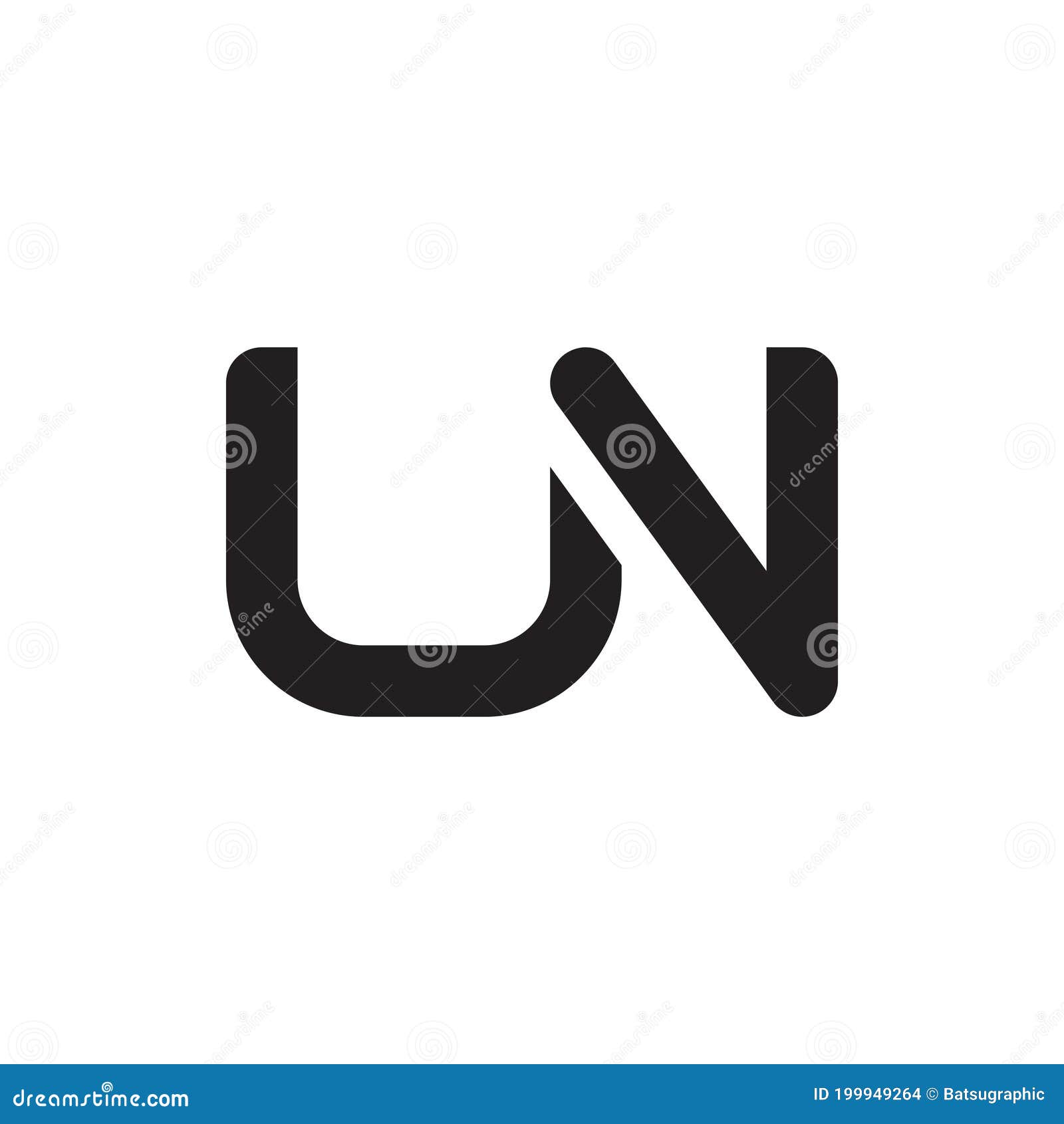 Un Initial Letter Vector Logo Icon Stock Vector - Illustration of ...