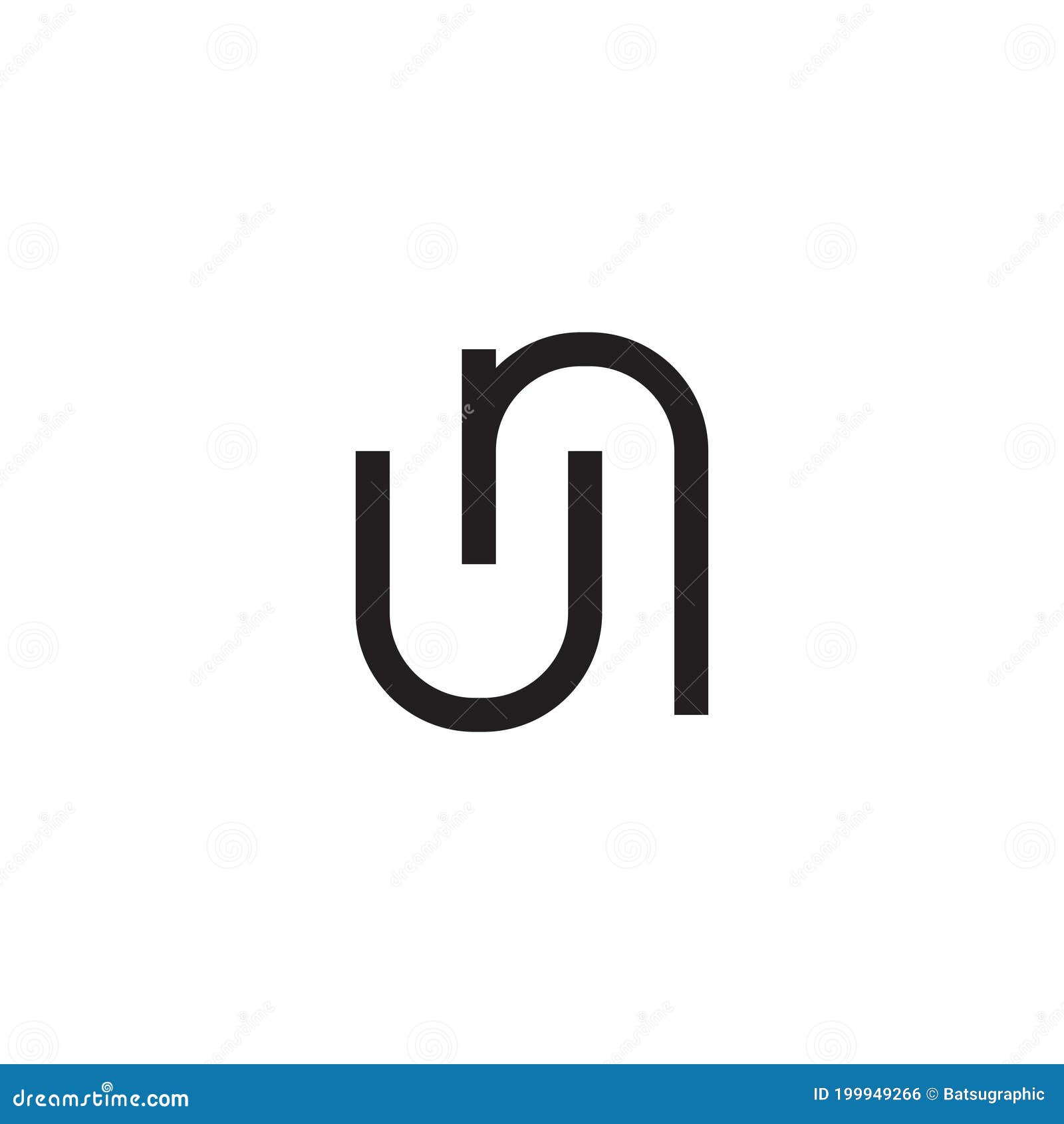 Un Initial Letter Vector Logo Icon Stock Vector - Illustration of ...