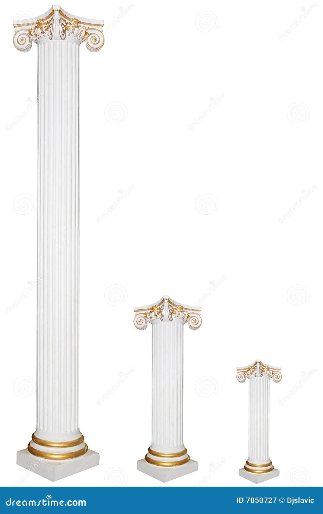 Un Insieme Di Tre Colonne Greche, Formati Diffirent Immagine Stock ...