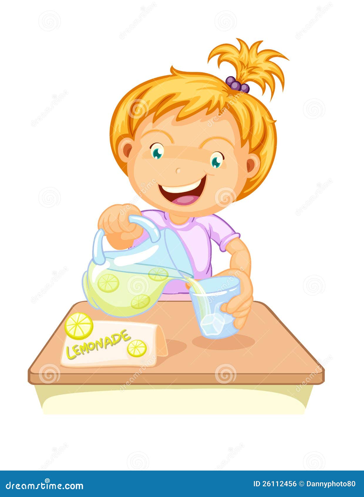 Un jus potable de fille illustration de vecteur. Illustration du ...