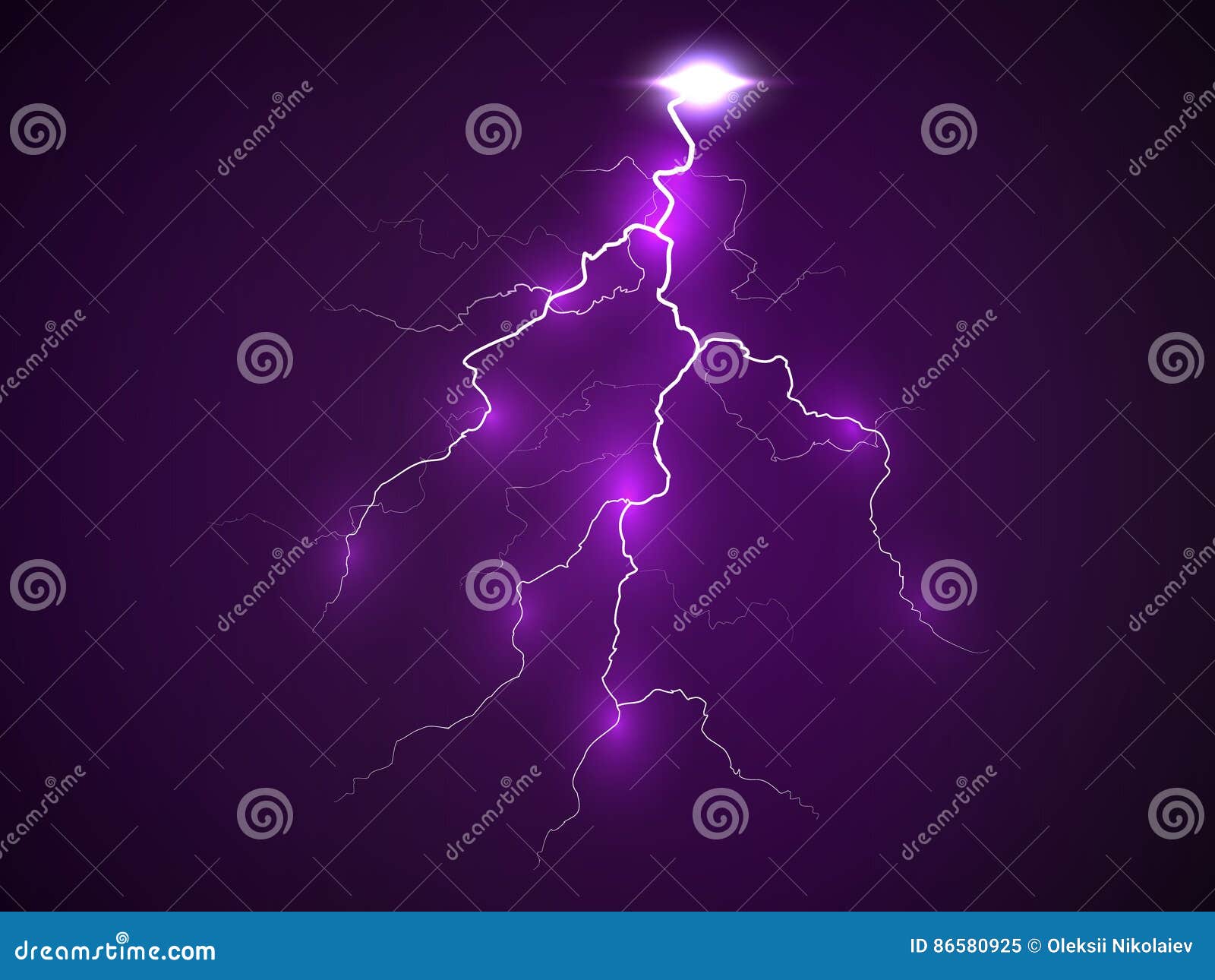Un lampo illustrazione vettoriale. Illustrazione di incandescenza ...