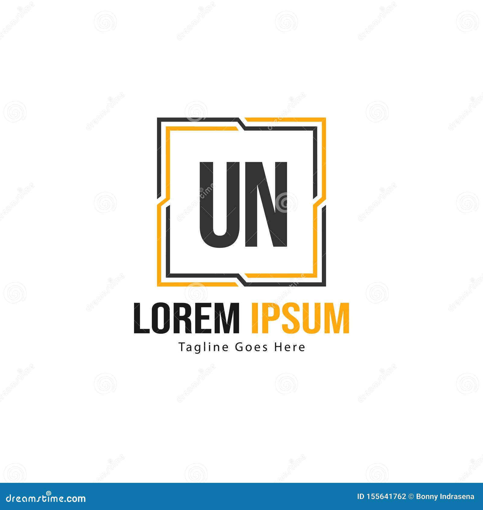 UN Letter Logo Design. Creative Modern UN Letters Icon Illustration ...