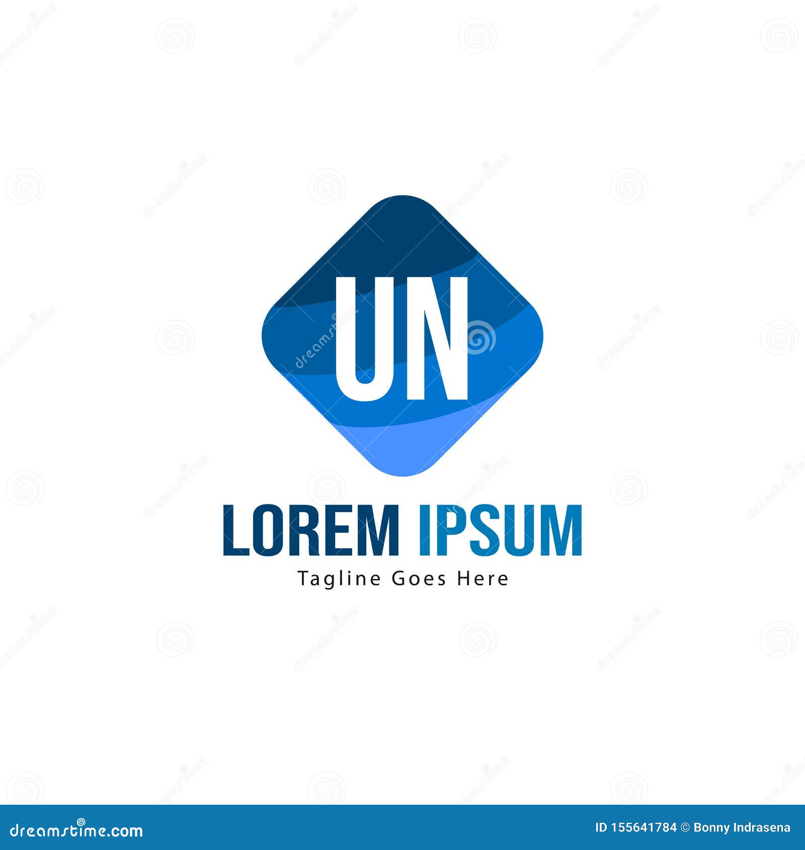 UN Letter Logo Design. Creative Modern UN Letters Icon Illustration ...
