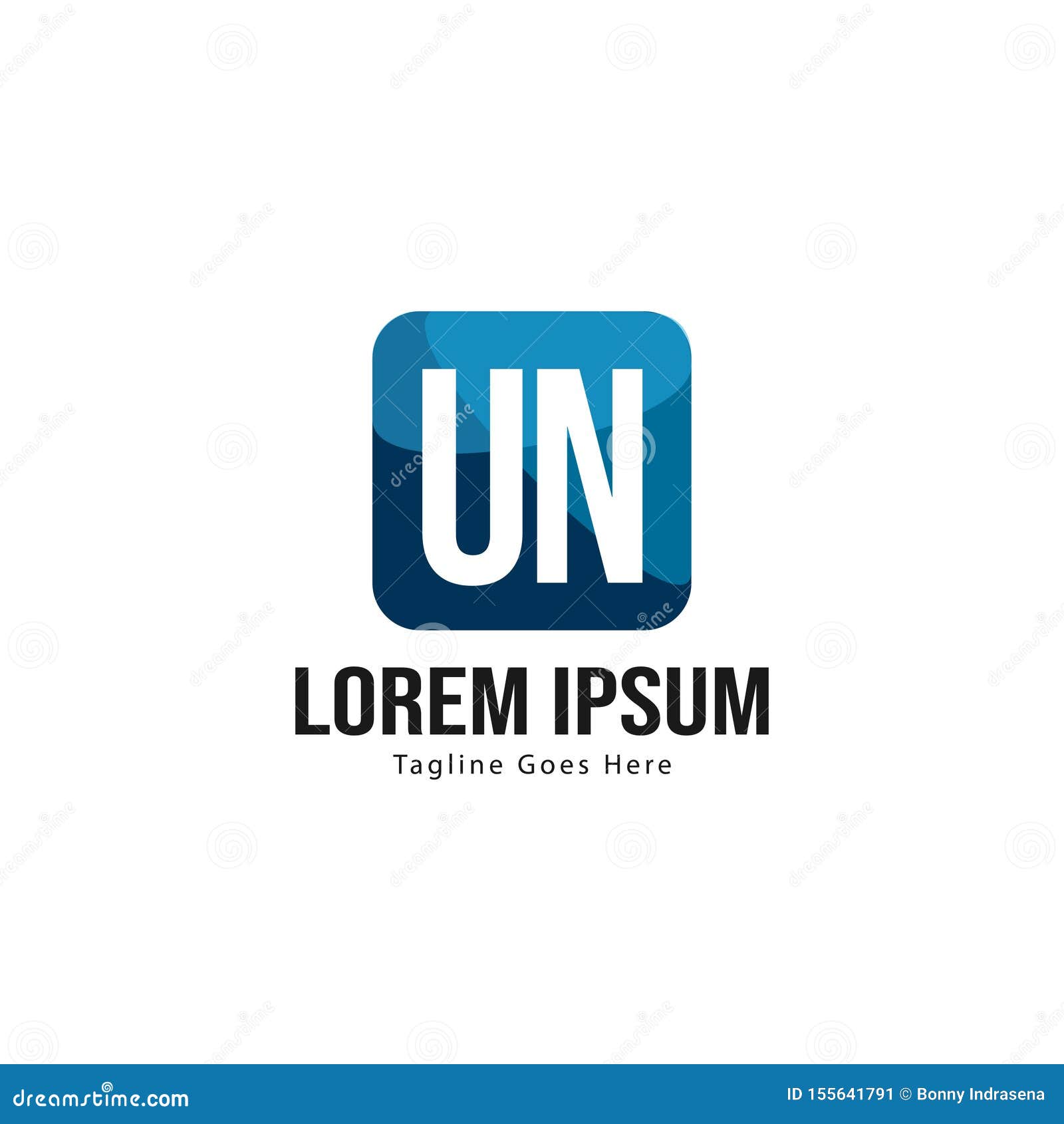 UN Letter Logo Design. Creative Modern UN Letters Icon Illustration ...