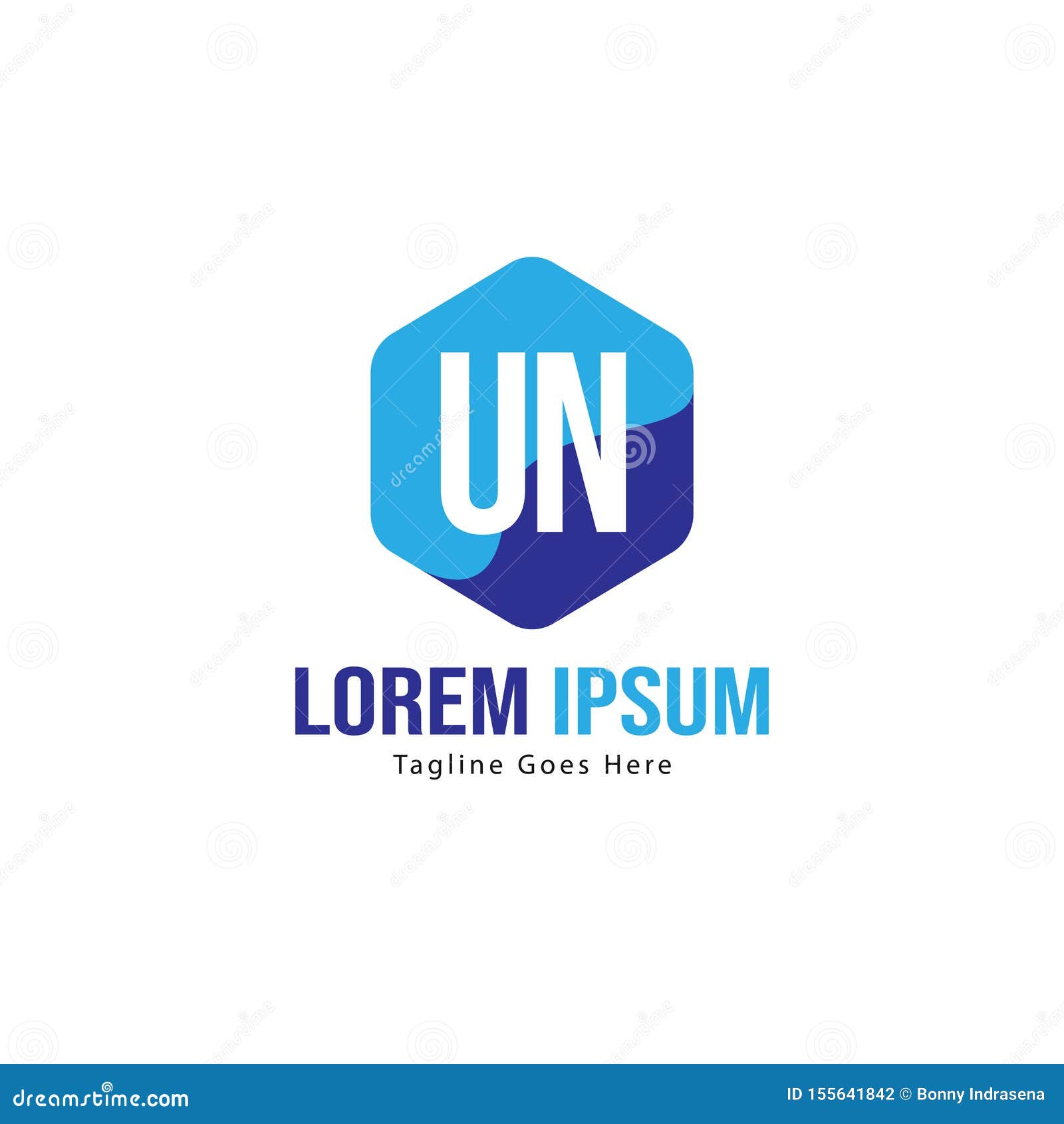UN Letter Logo Design. Creative Modern UN Letters Icon Illustration ...