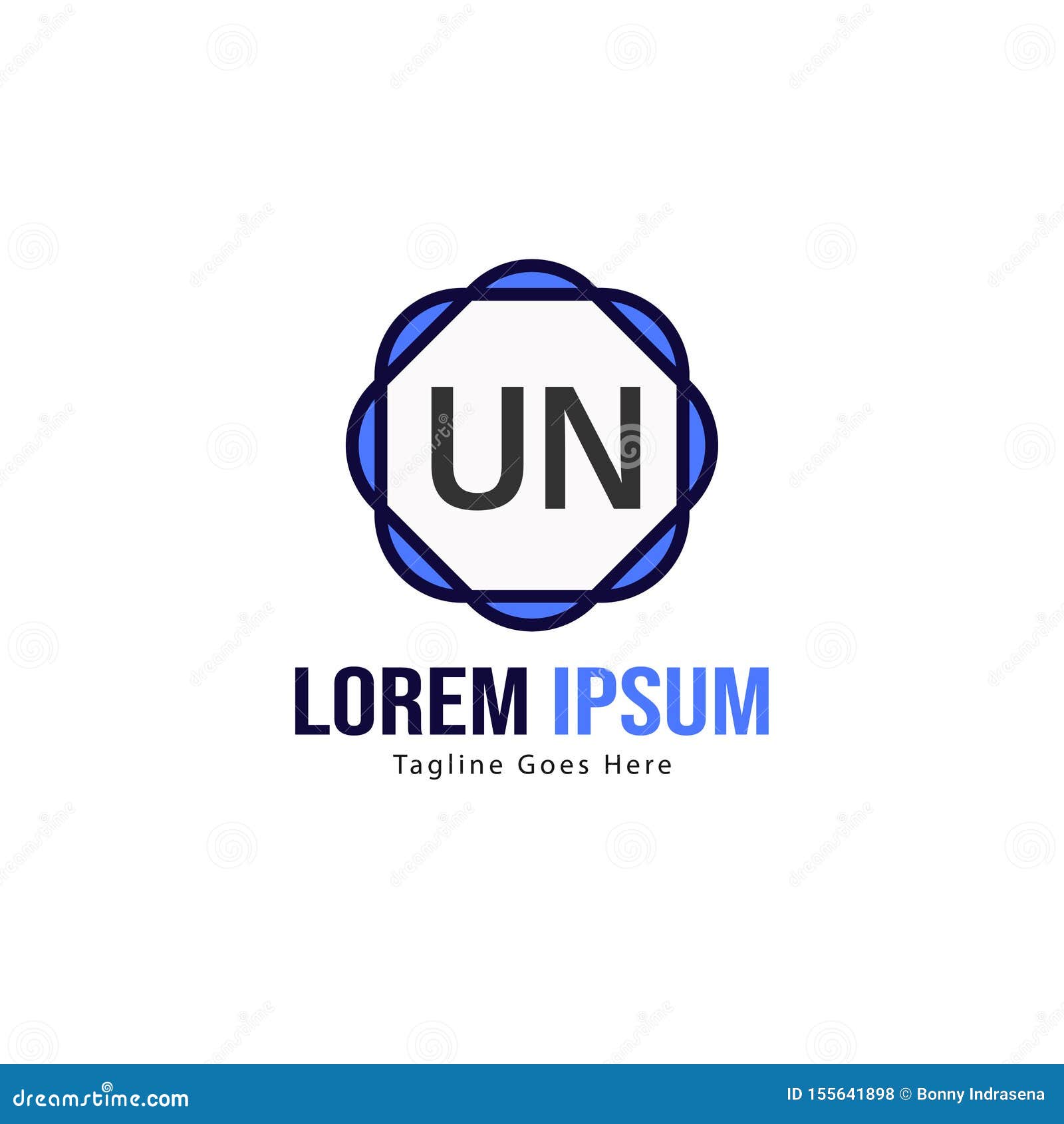 UN Letter Logo Design. Creative Modern UN Letters Icon Illustration ...
