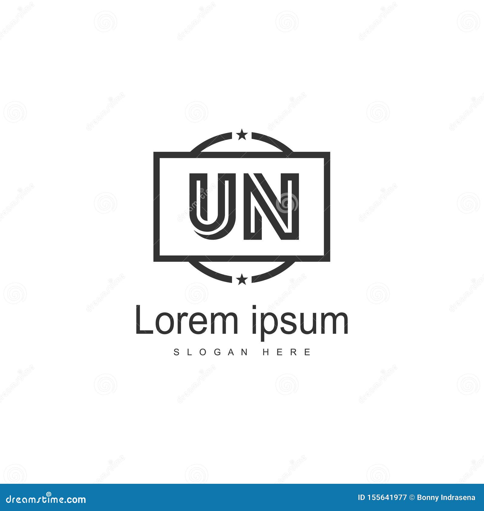 UN Letter Logo Design. Creative Modern UN Letters Icon Illustration ...