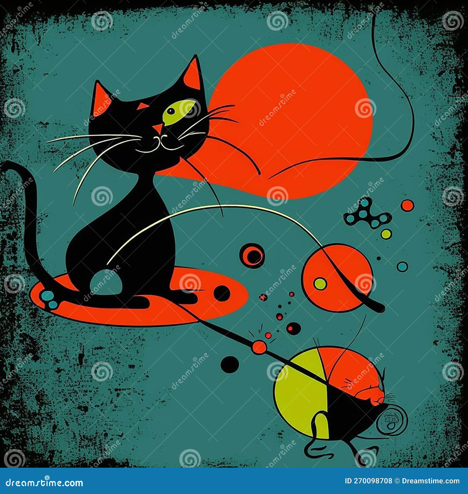 Un Lindo Gato Negro Creado Por Generative Ai Stock De Ilustración
