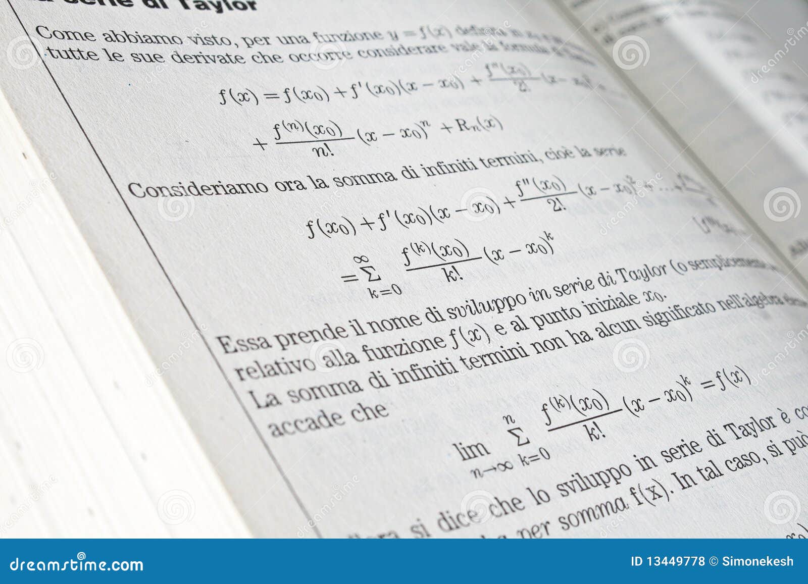 Un livre de maths photo stock. Image du instruisez, fourier - 13449778