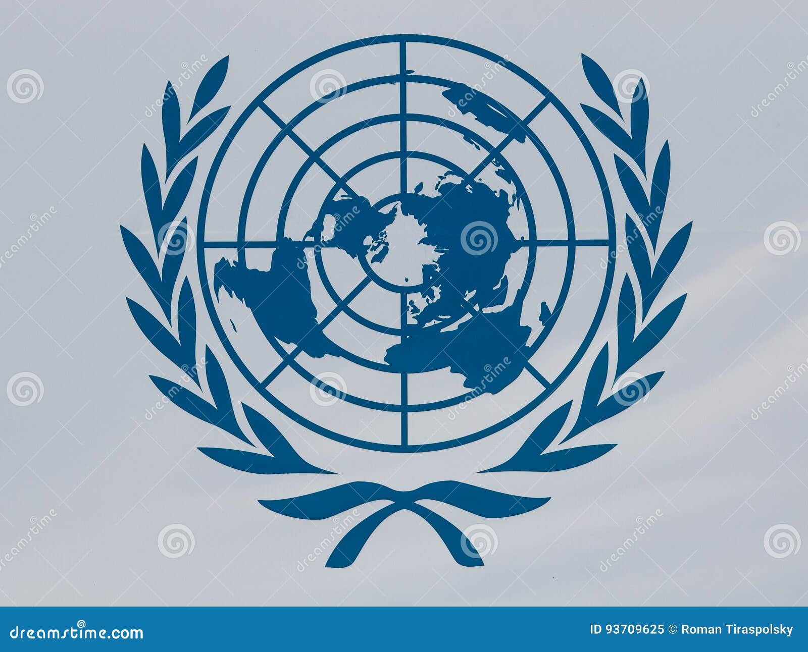 UN logo editorial image. Image of york, famous, blue - 93709625