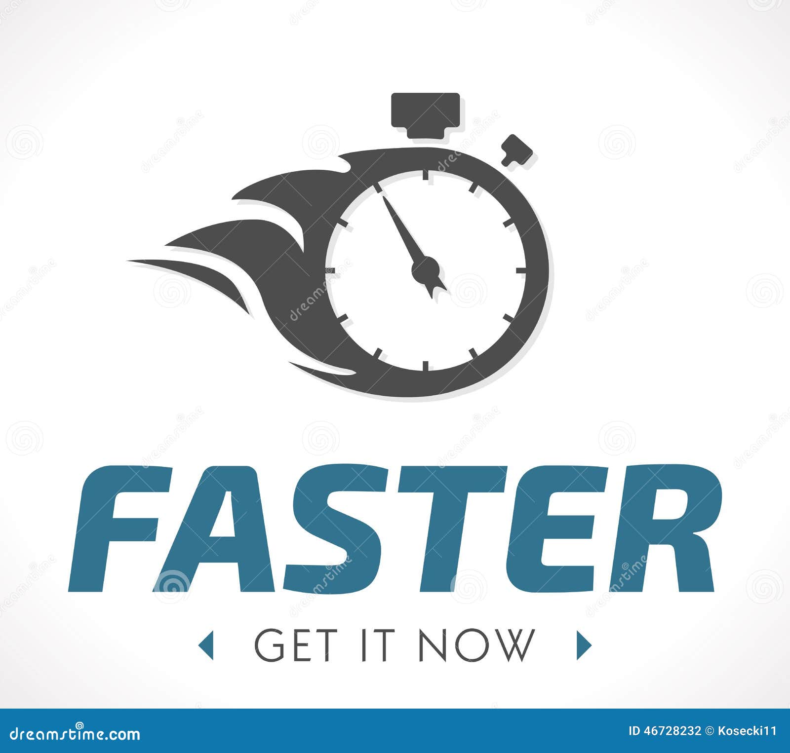 Un logo plus rapide illustration de vecteur. Illustration du horloge ...