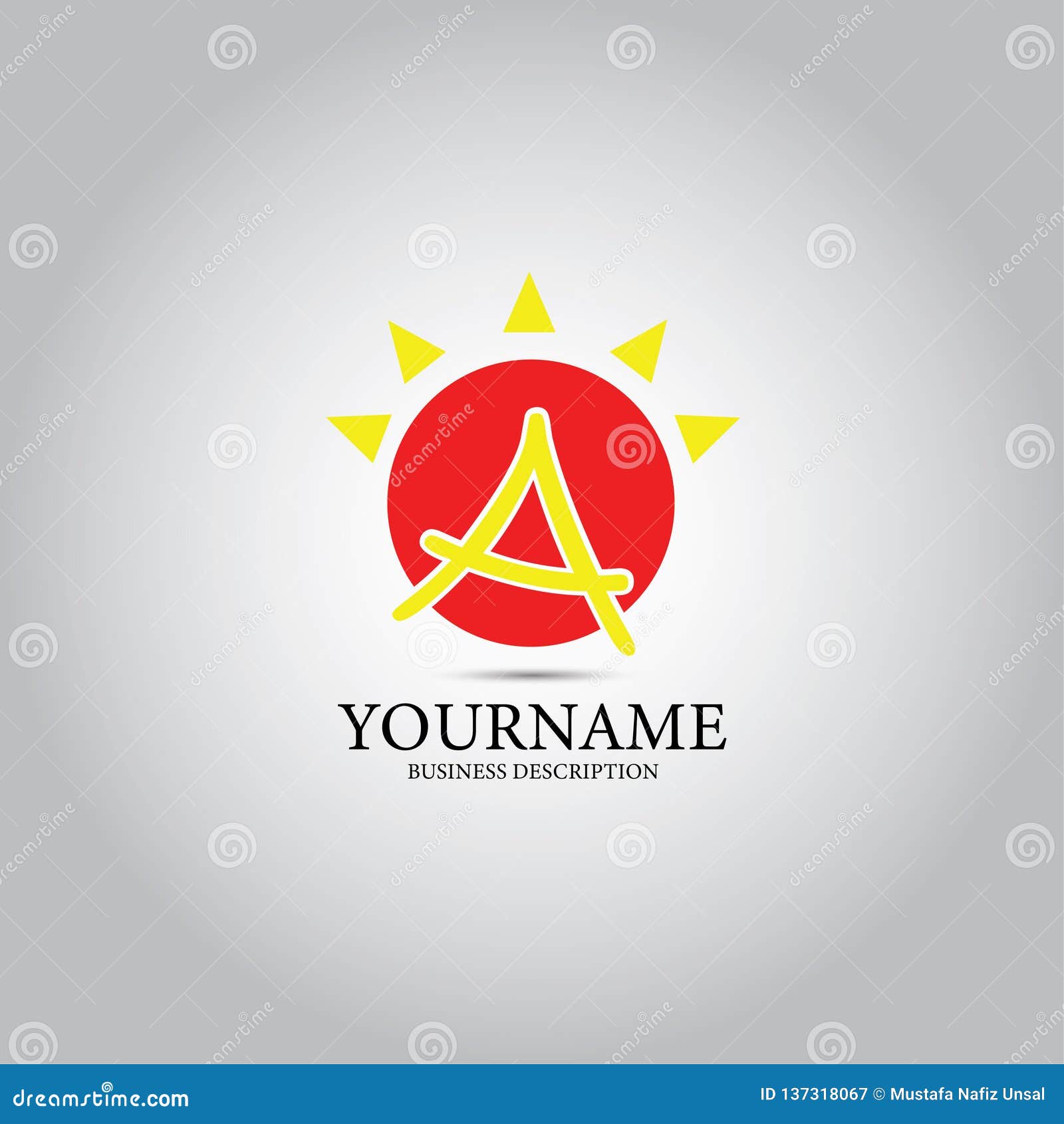 Un Logotipo De Sun De La Letra Stock de ilustración - Ilustración de ...