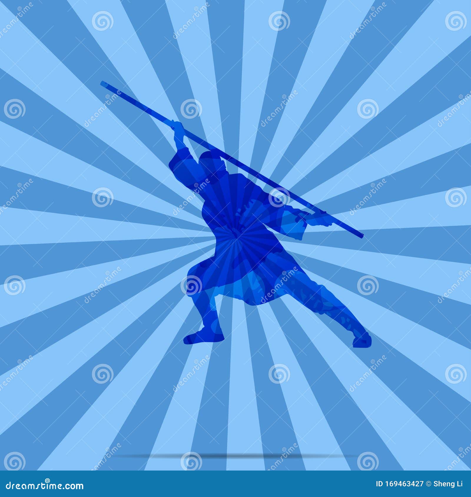 Un Maestro Chino De Kung Fu Ilustración del Vector - Ilustración de ...