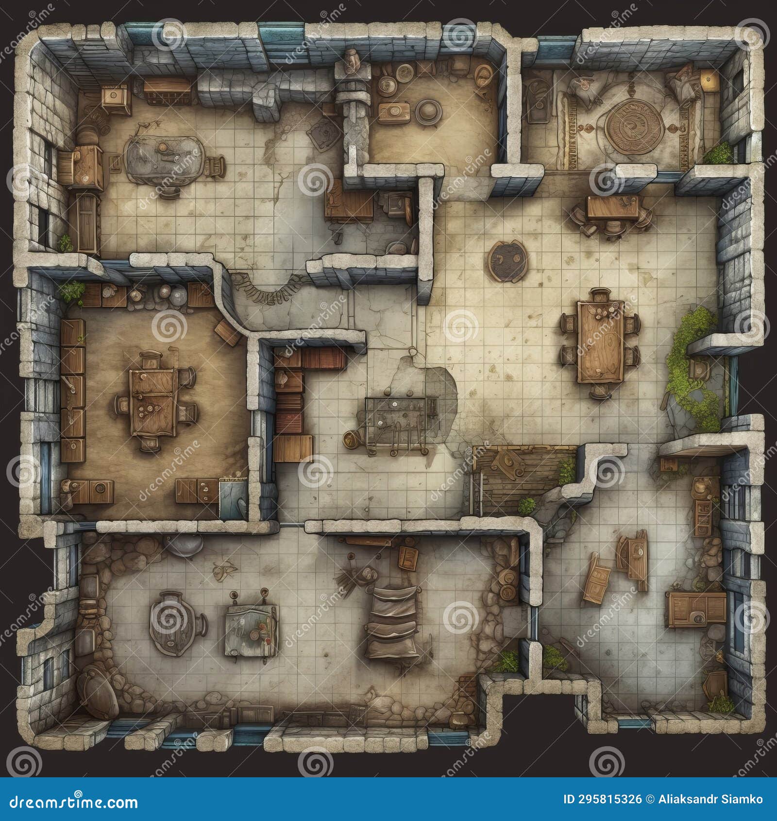 Un mapa de un edificio stock de ilustración. Ilustración de entrada ...