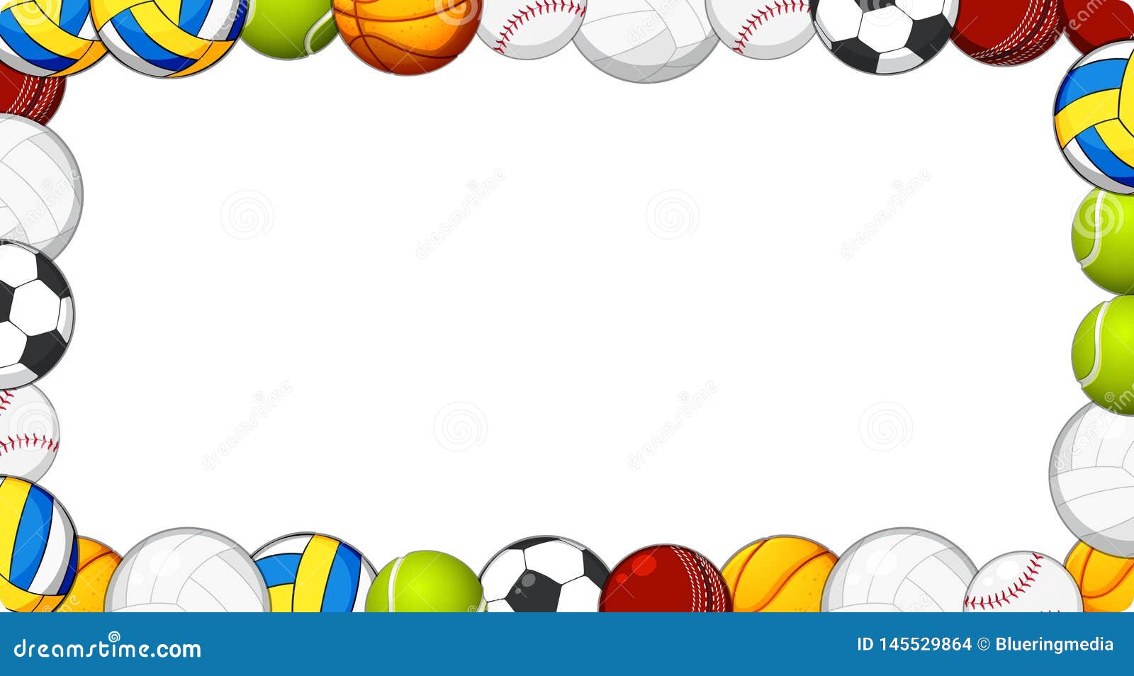 Un Marco De La Bola Del Deporte Ilustración del Vector - Ilustración de ...