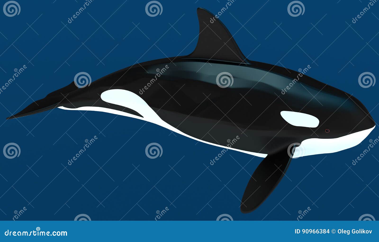 Un Modello Di Un'orca Stilizzata Illustrazione 3D Illustrazione di ...