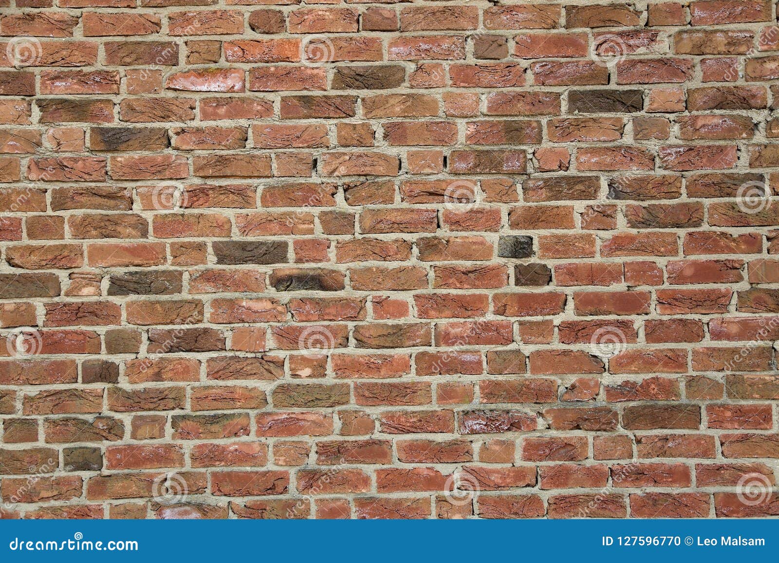 Un Mur Des Briques Rouges Briques Rouges Photo stock - Image du rouge ...