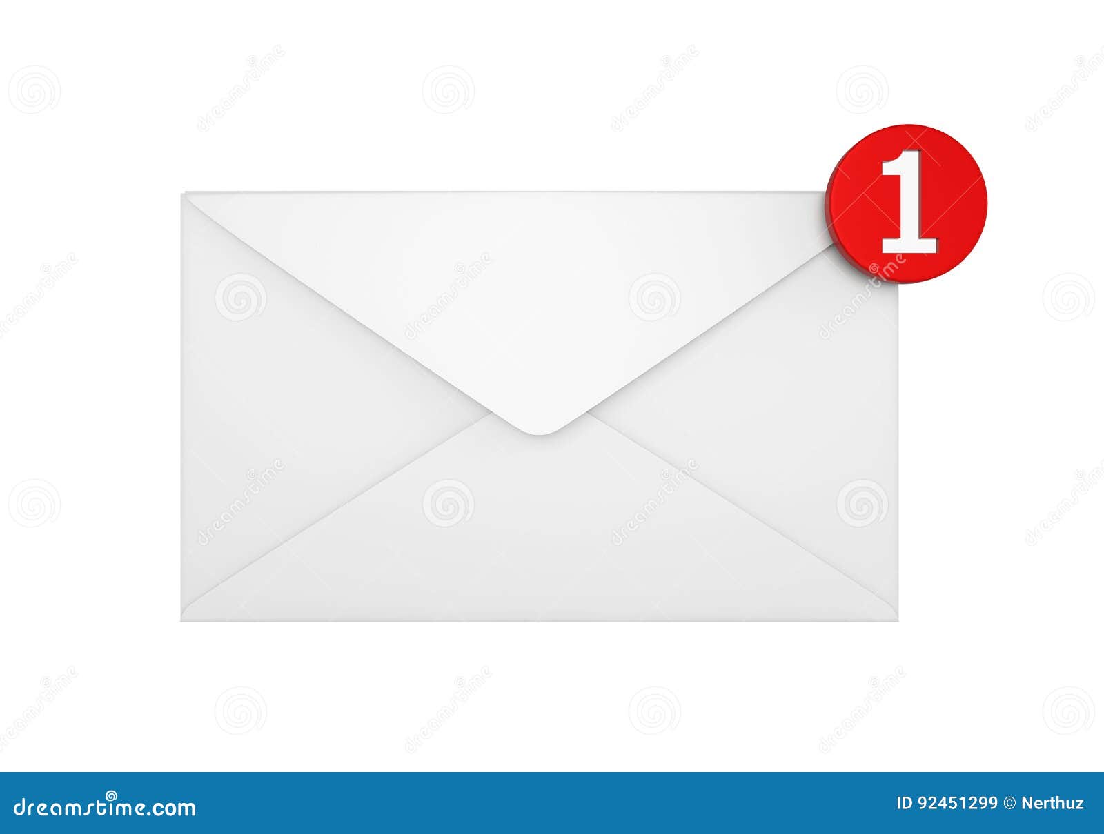 Un nouvel avis d'email illustration stock. Illustration du ...