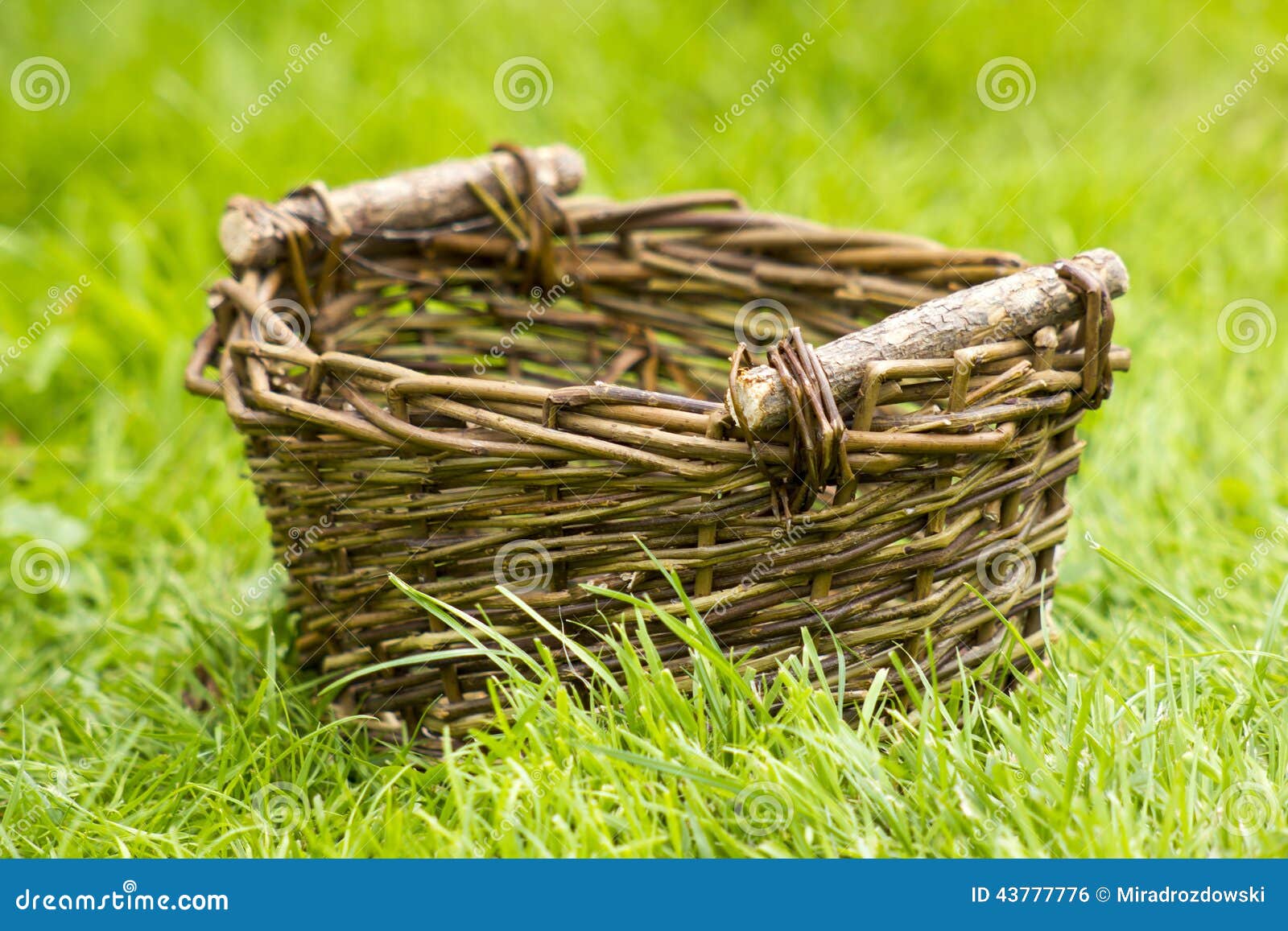 Un panier en osier vide photo stock. Image du objet, ressort - 43777776