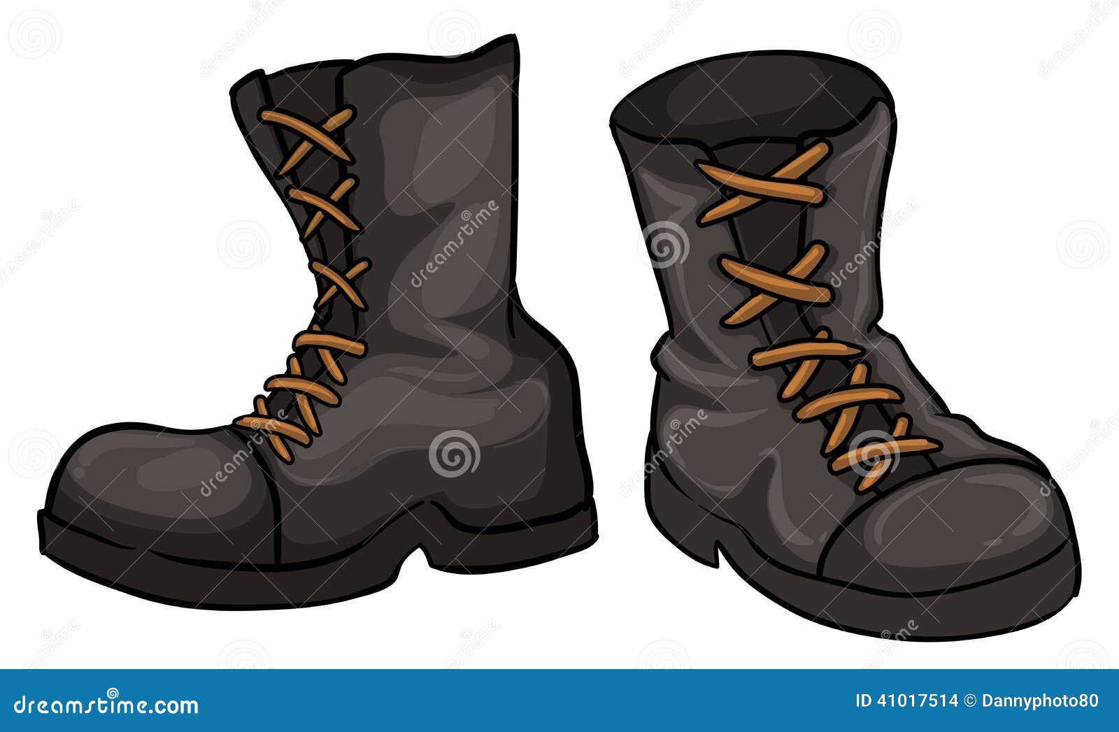 Un par de botas grises ilustración del vector. Ilustración de duro ...