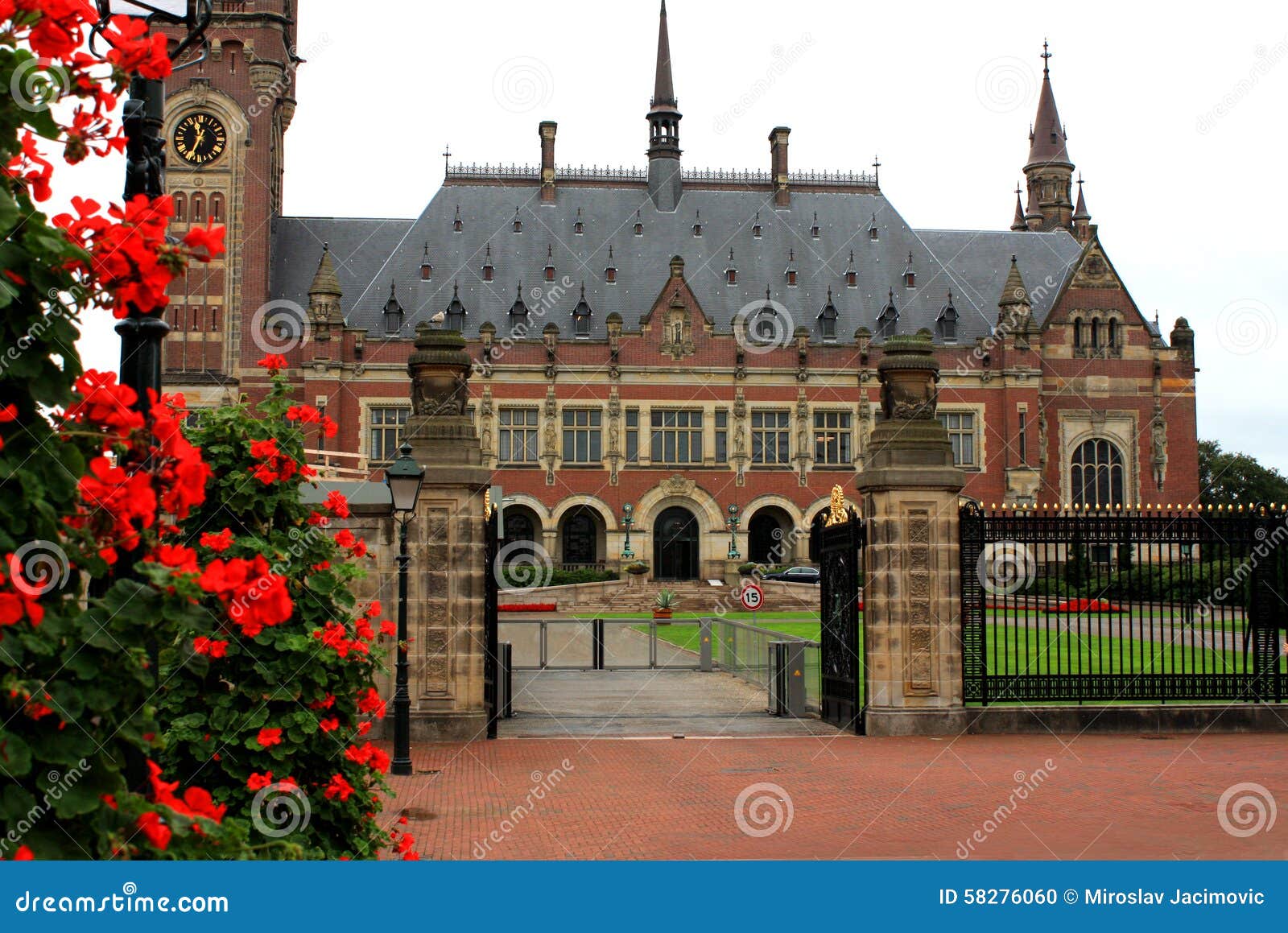 UN Peace Palace in Hague, Netherlands Stock Photo - Image of peace ...