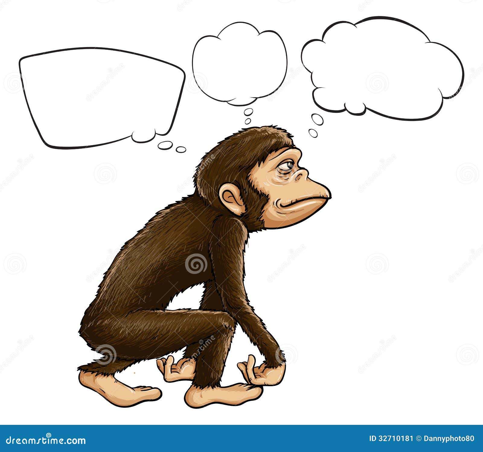 Un pensamiento del mono ilustración del vector. Ilustración de imagen ...